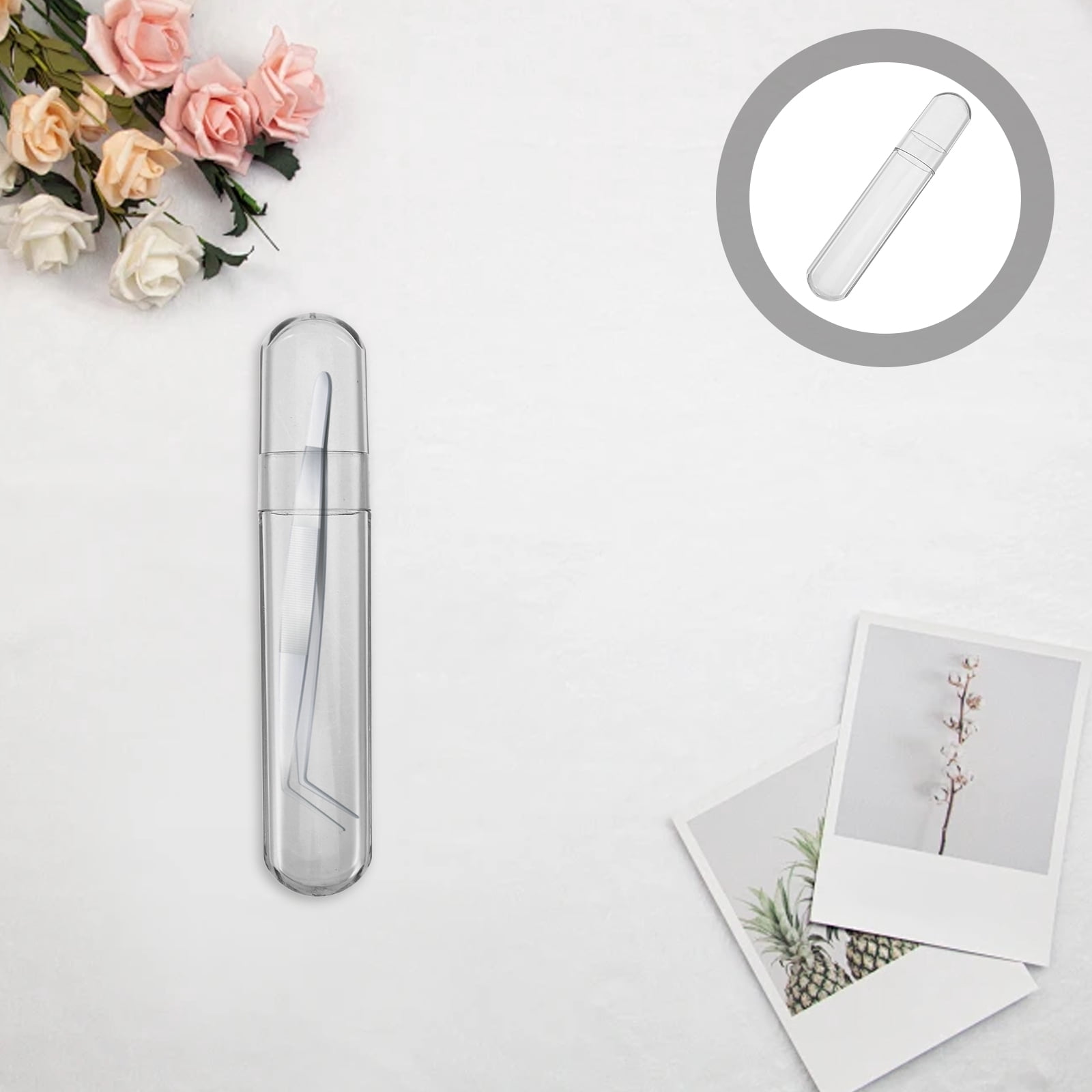 Worgeous Clear Plastic Storage Tube for Eyelash Tweezers Travel Case ...