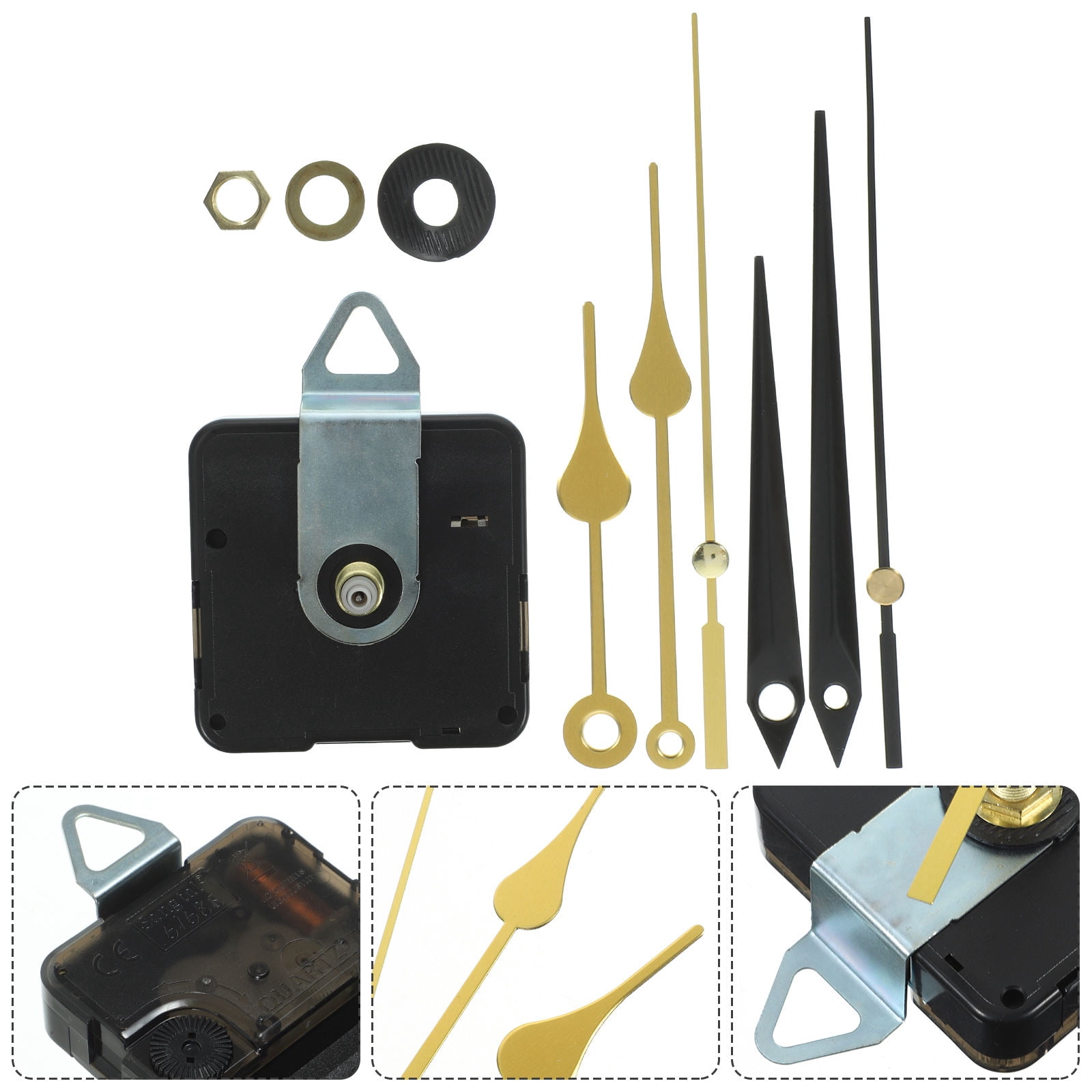 Worgeous Clock Components Kit 1 Set Assorted Color Plastic Metal For ...