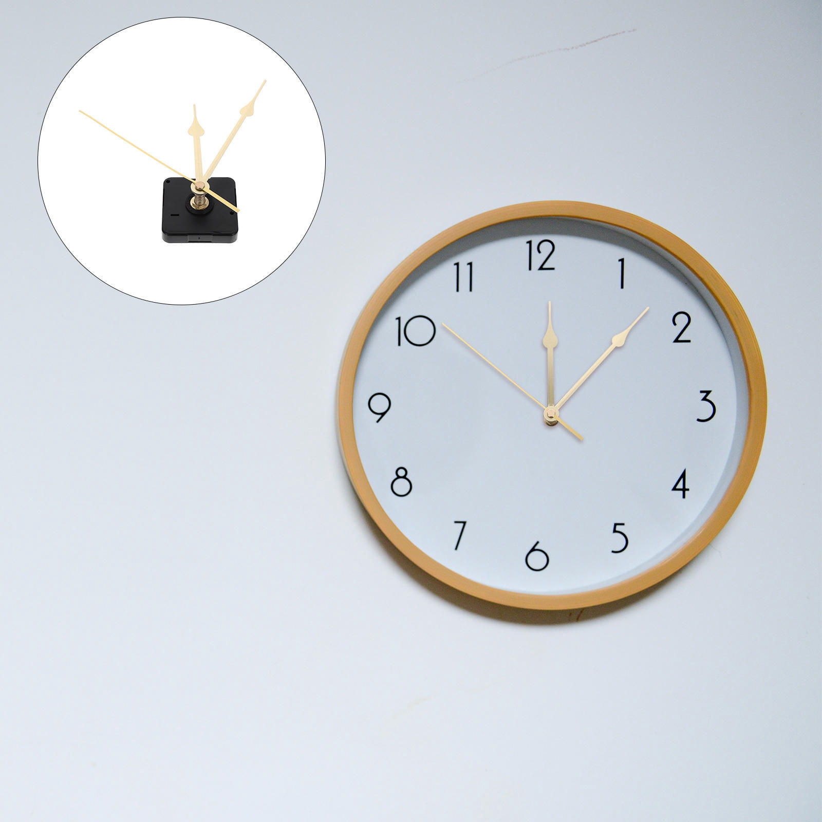Worgeous Clock Mechanism Kit 1 Set Golden Plastic for Wall Clock ...