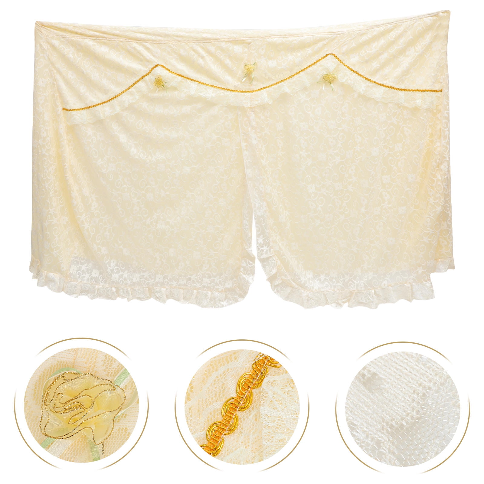 FONDOTIN 1Pc White Piano Cover Lace with Beautiful Flower Decoration ...