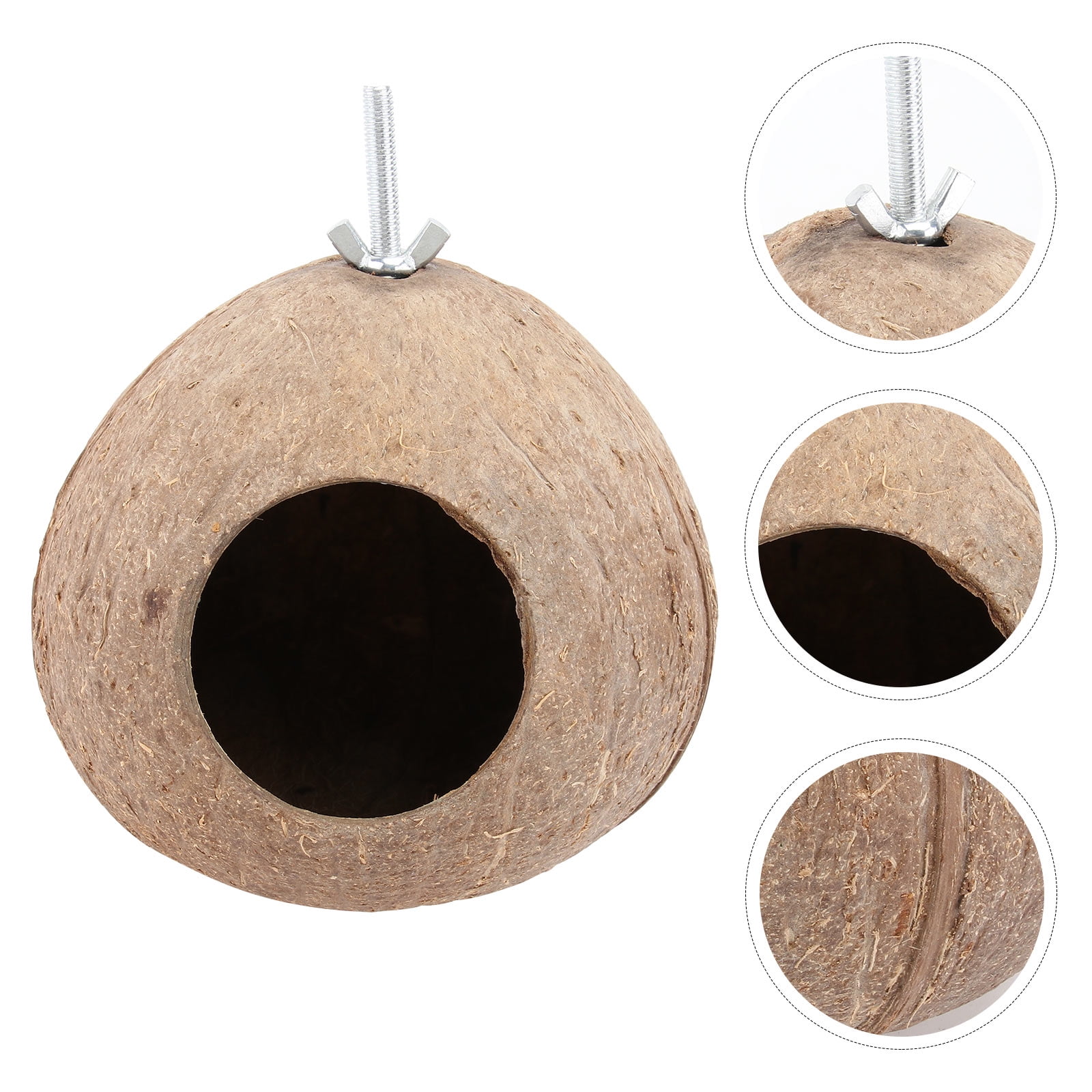 Worgeous Coconut Shell Bird Nest Natural House Little Hammock Yellow ...