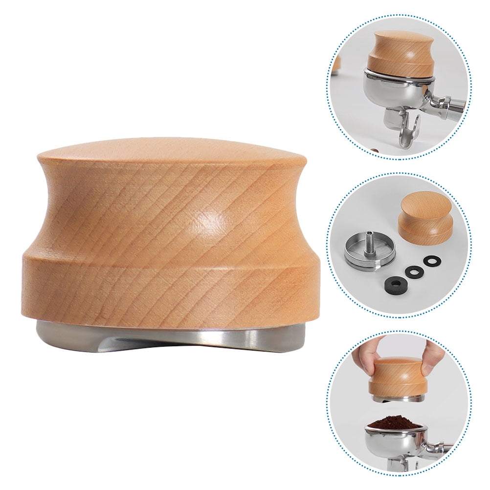 WHAMVOX Stainless Distributor with Wood Handle for Even Espresso ...