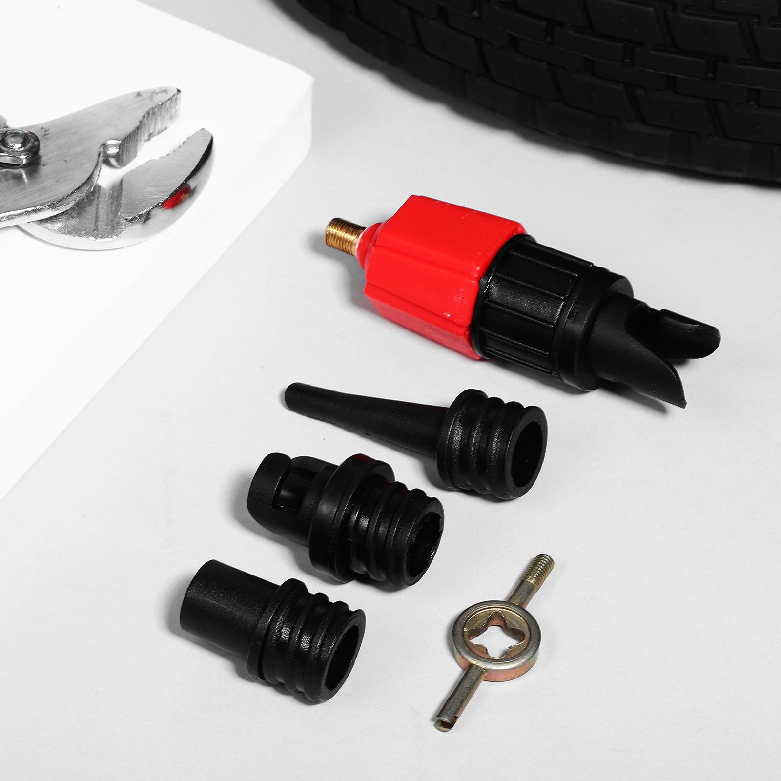Worgeous Compact Red Paddle Board Pump Inflatable Pump Adaptor for 1Set ...