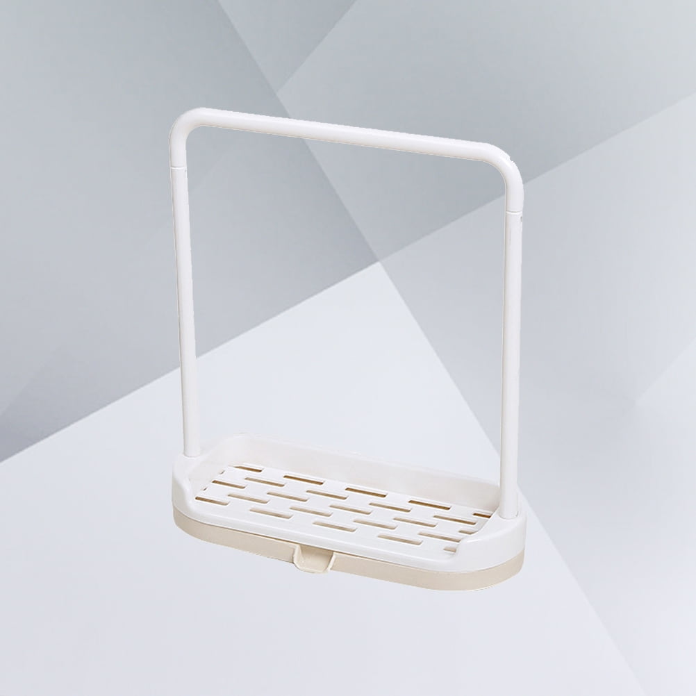 COSMOBETTY Kitchen Rag Stand Dishcloth Rack Beige Hard Plastic 1Pack ...