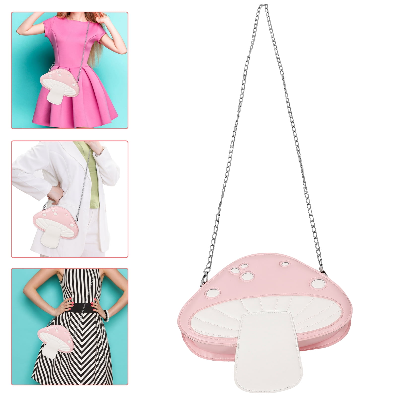 Worgeous Crossbody Bag Mushroom Shape Purse Simplicity Shoulder Bag ...
