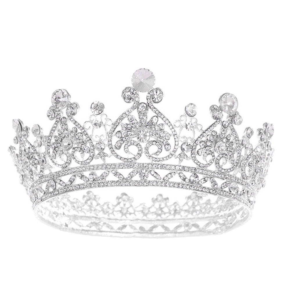 Worgeous Crown Pageant Cake Topper Miss Bride Flash Crystal Silver ...
