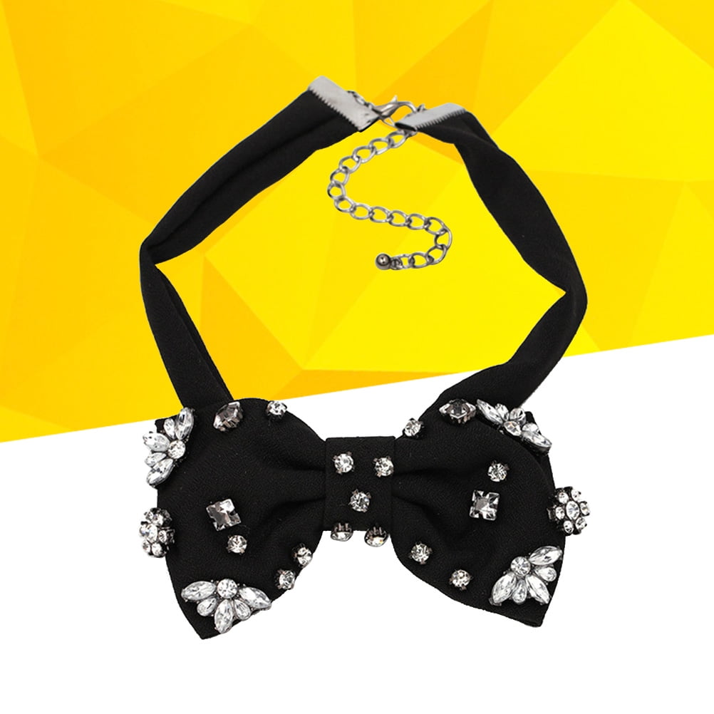 Worgeous Crystal Bow Tie Rhinestone Collar Necklace Jewelry Decoration ...