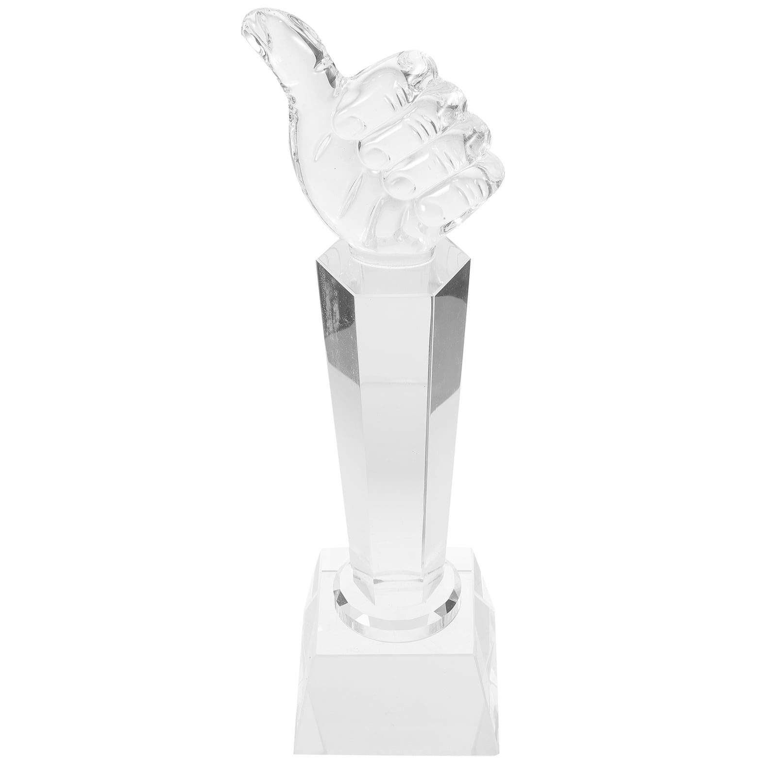 Worgeous Crystal Trophy Award Hand Thumb Trophies Office Transparent ...