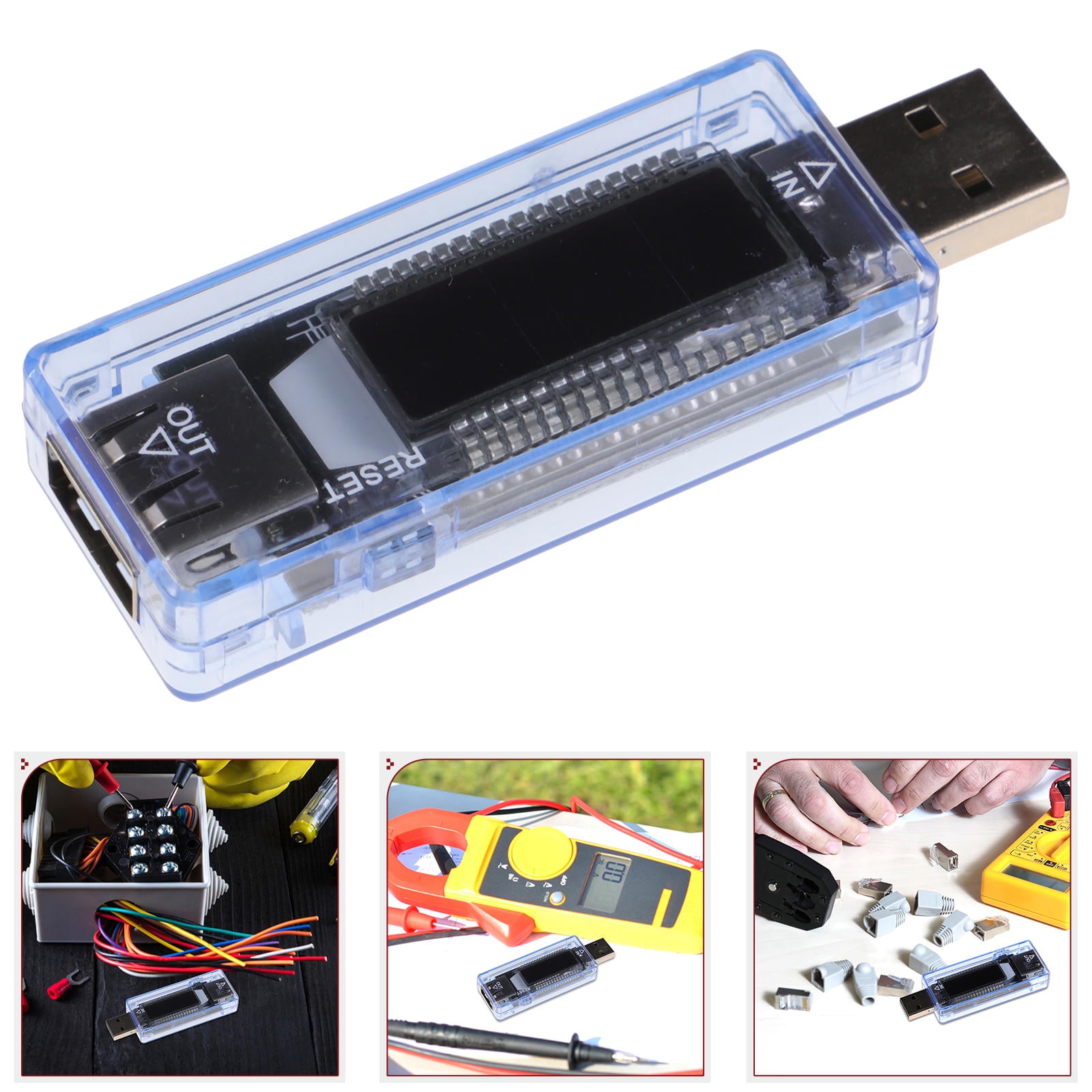 Worgeous Current Voltage Power Meter USB Tester Portable USB Power ...