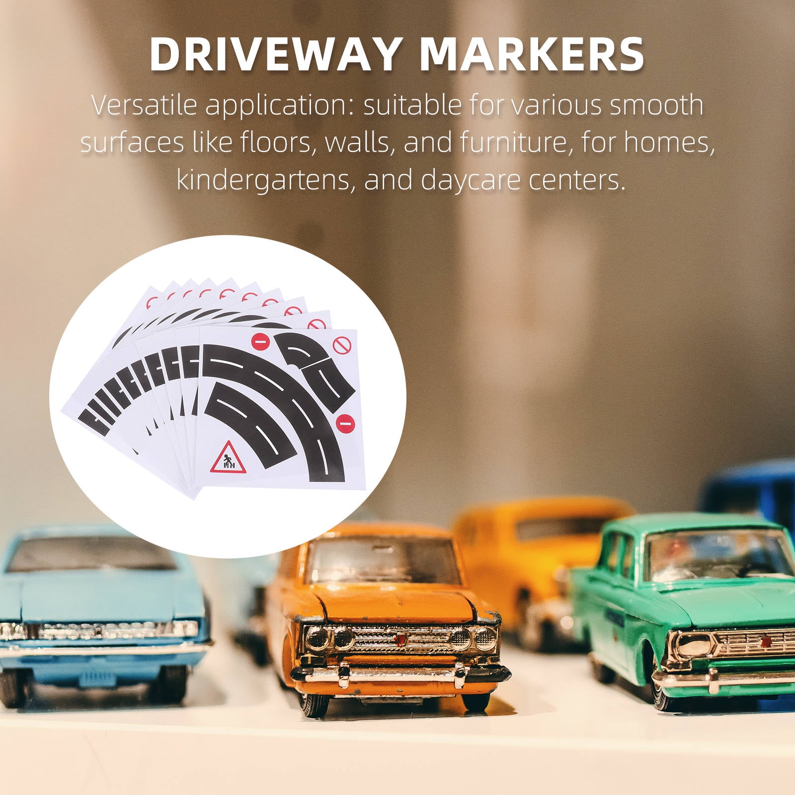 Worgeous Curve Road Stickers for Home Use Removable Traffic Signage for ...