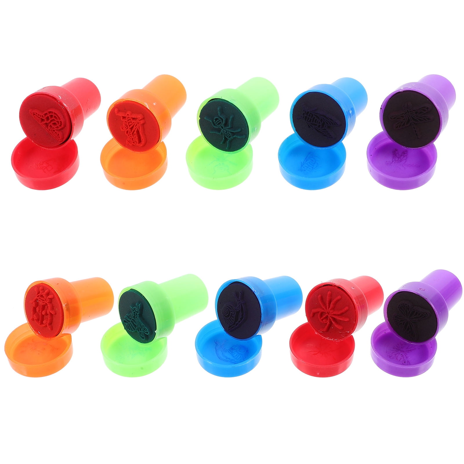 Worgeous Cute Animal Pattern Stamps for DIY Use Assorted Color Plastic ...