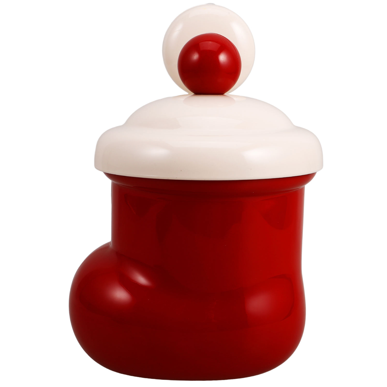 Worgeous Cute Santa Claus Boot Mini Trash Can with Lid for Christmas ...