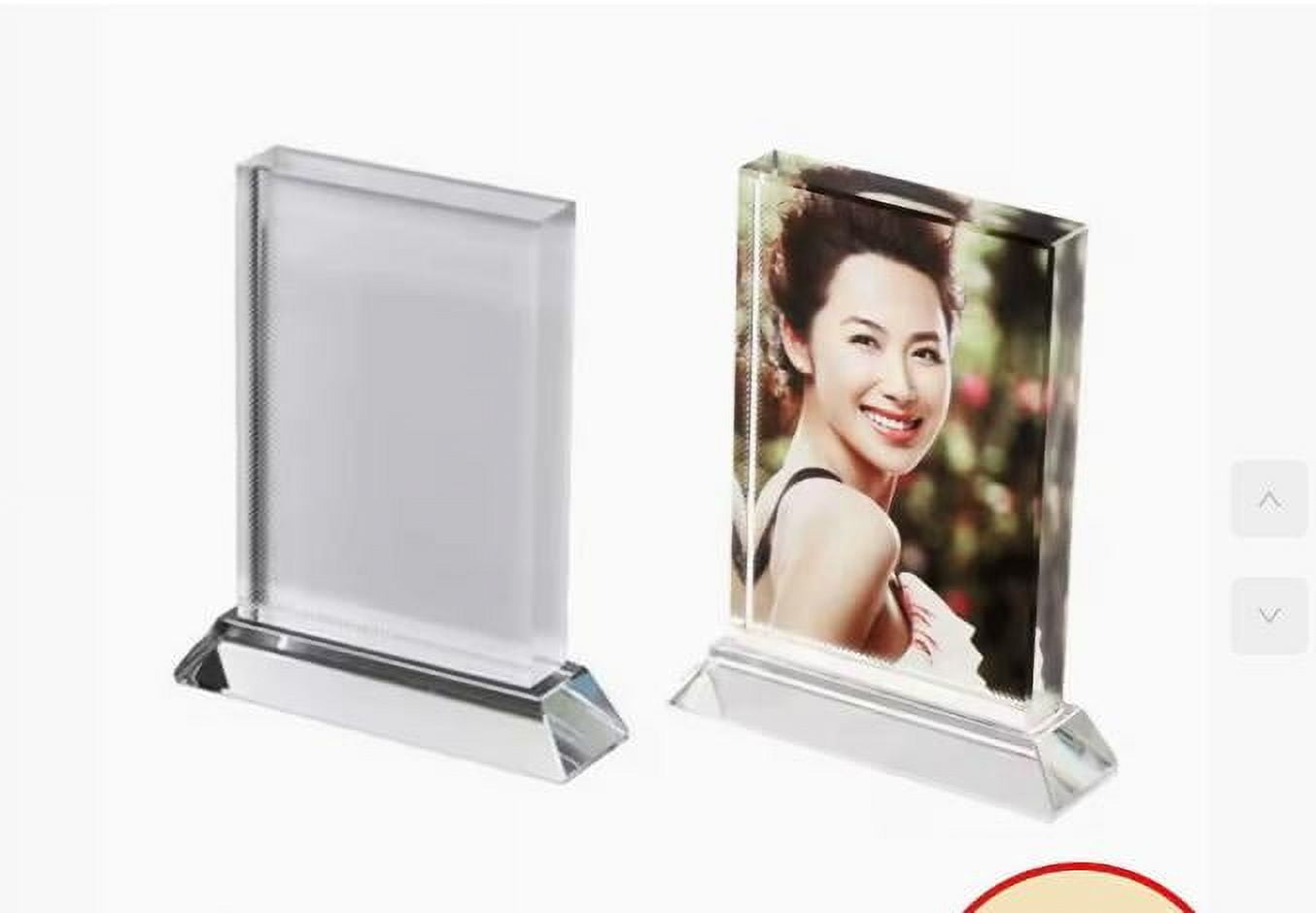 COSMOBETTY Blank Picture Frame Crystal Single Sided Printing 1Set 6.3x5 ...