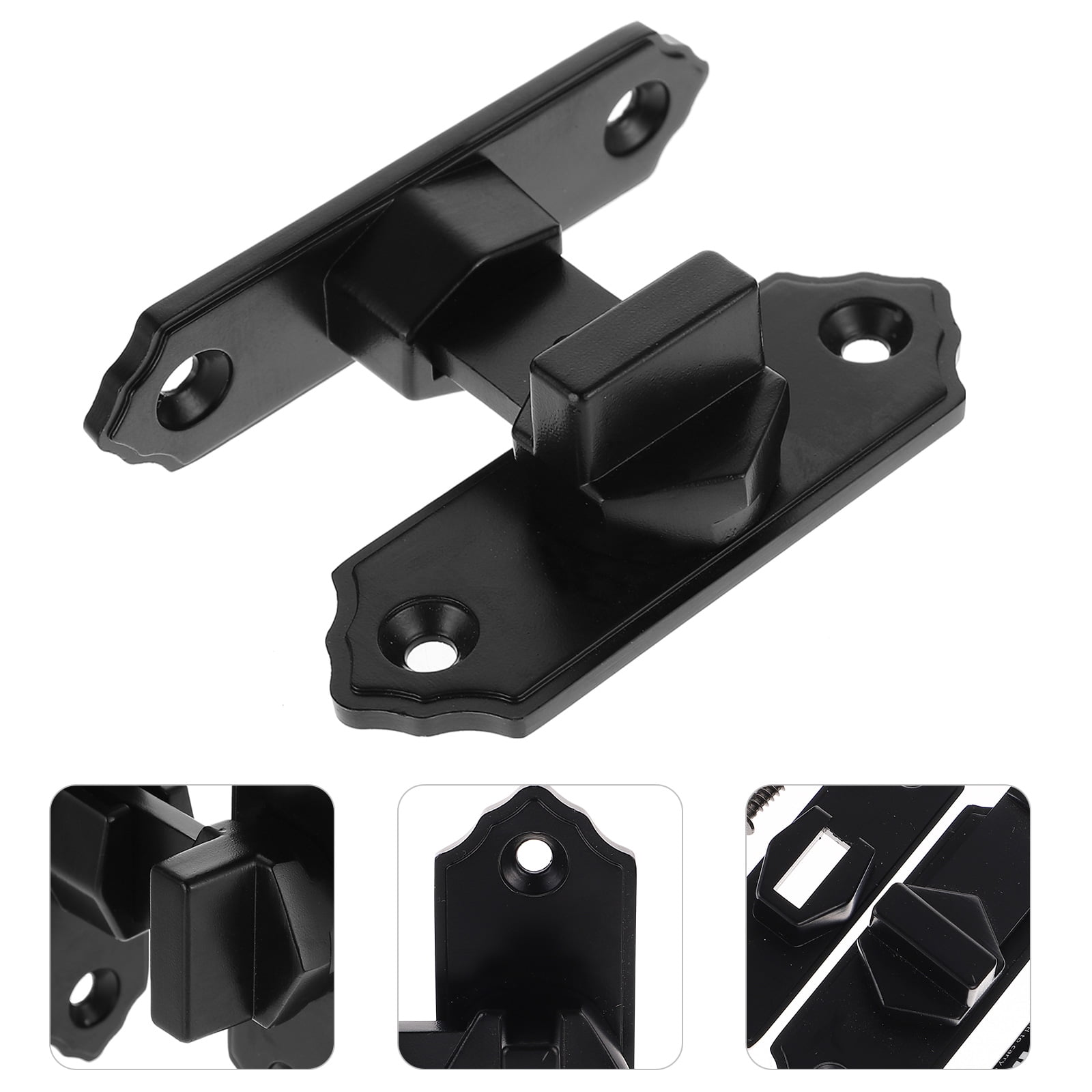 Worgeous Deadbolt Lock Right Angle Latch for Home Latches Small Black ...