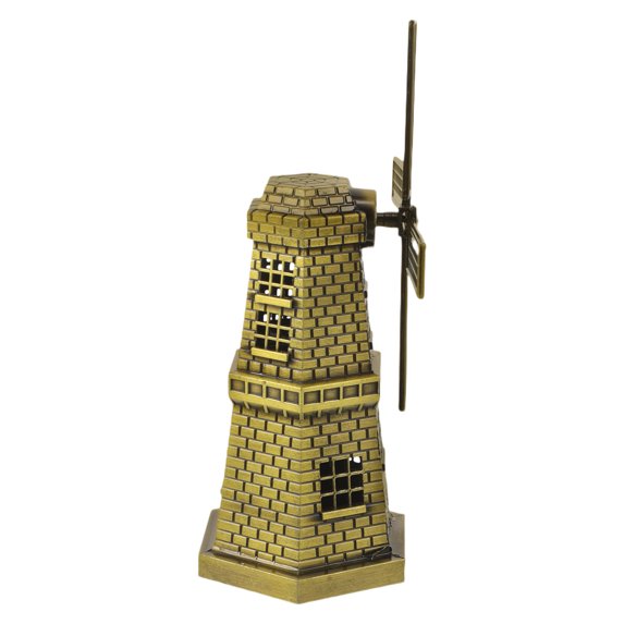 Worgeous Desktop Windmill Figurine Alloy Windmill Model Rustic Windmill ...