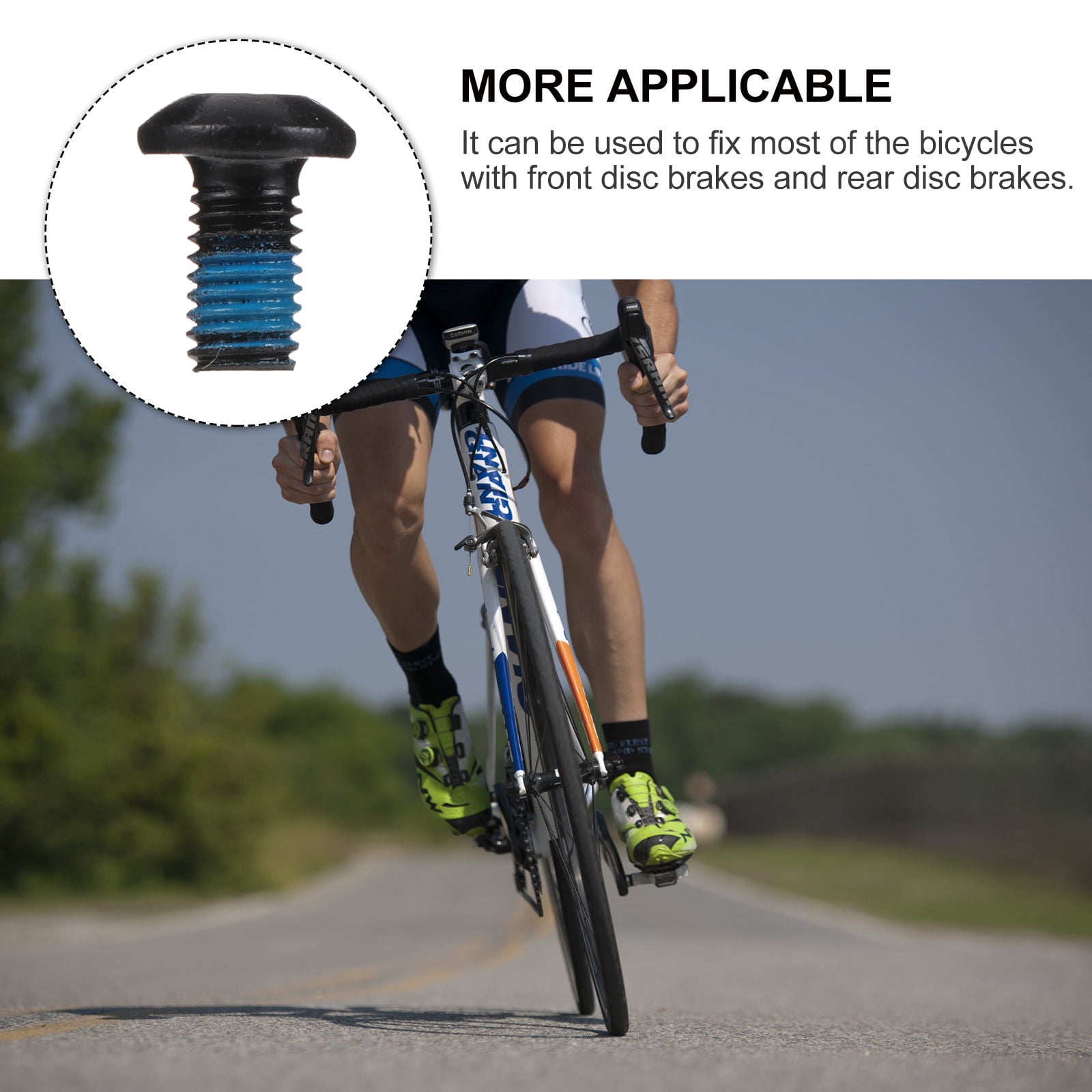 RENACLIPY Bike Disc Rotor Bolts 12Pcs Black Alloy Steel Screws Easy to ...