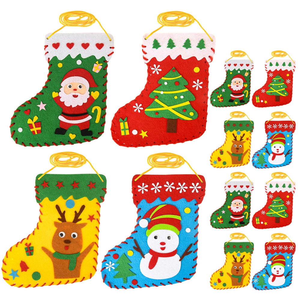 Worgeous Diy Felt Socks Making Kit 12Pcs For Kids Sewing Crafts Mixed ...