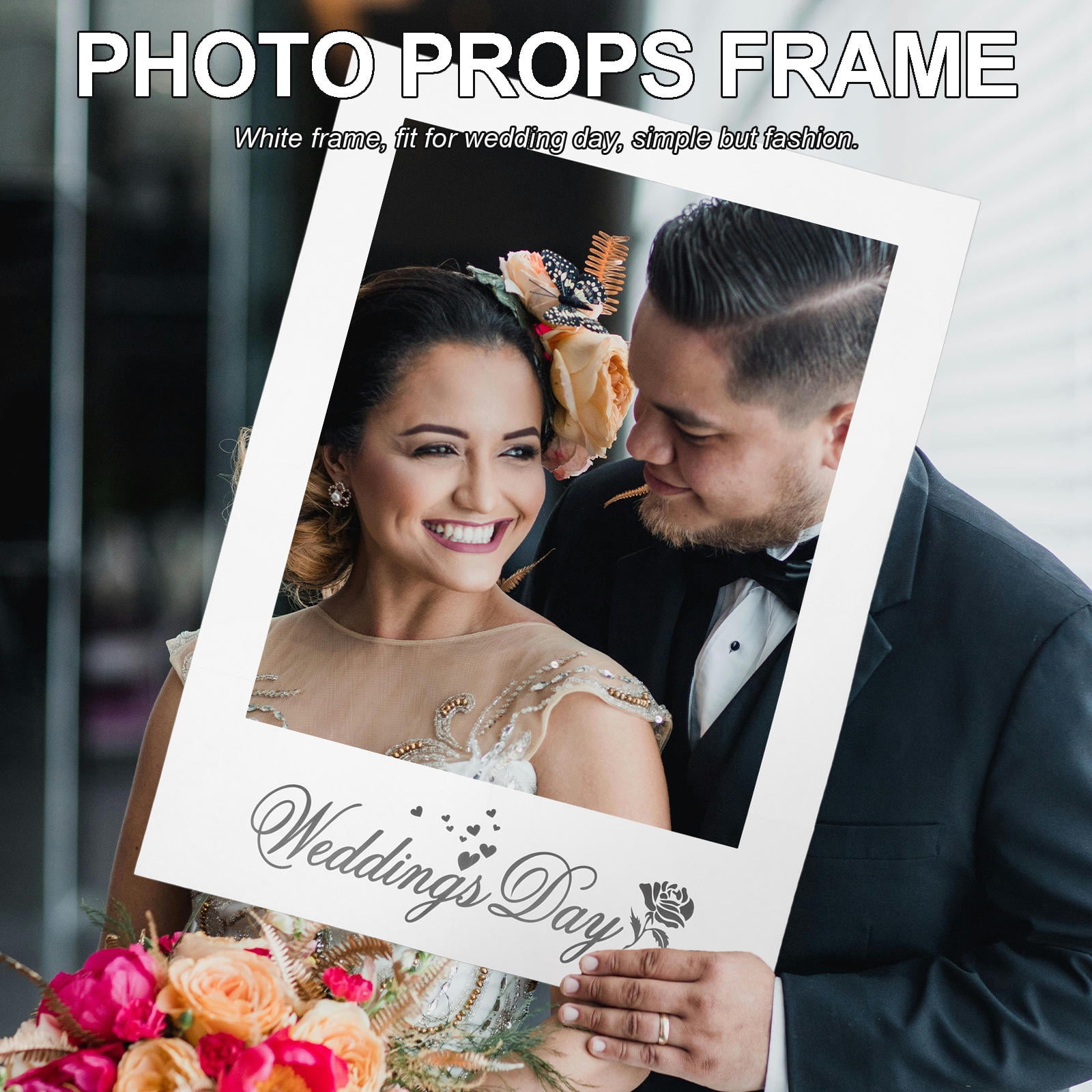 Worgeous Diy Photo Frame Prop Wedding Booth Props Reception Happy ...