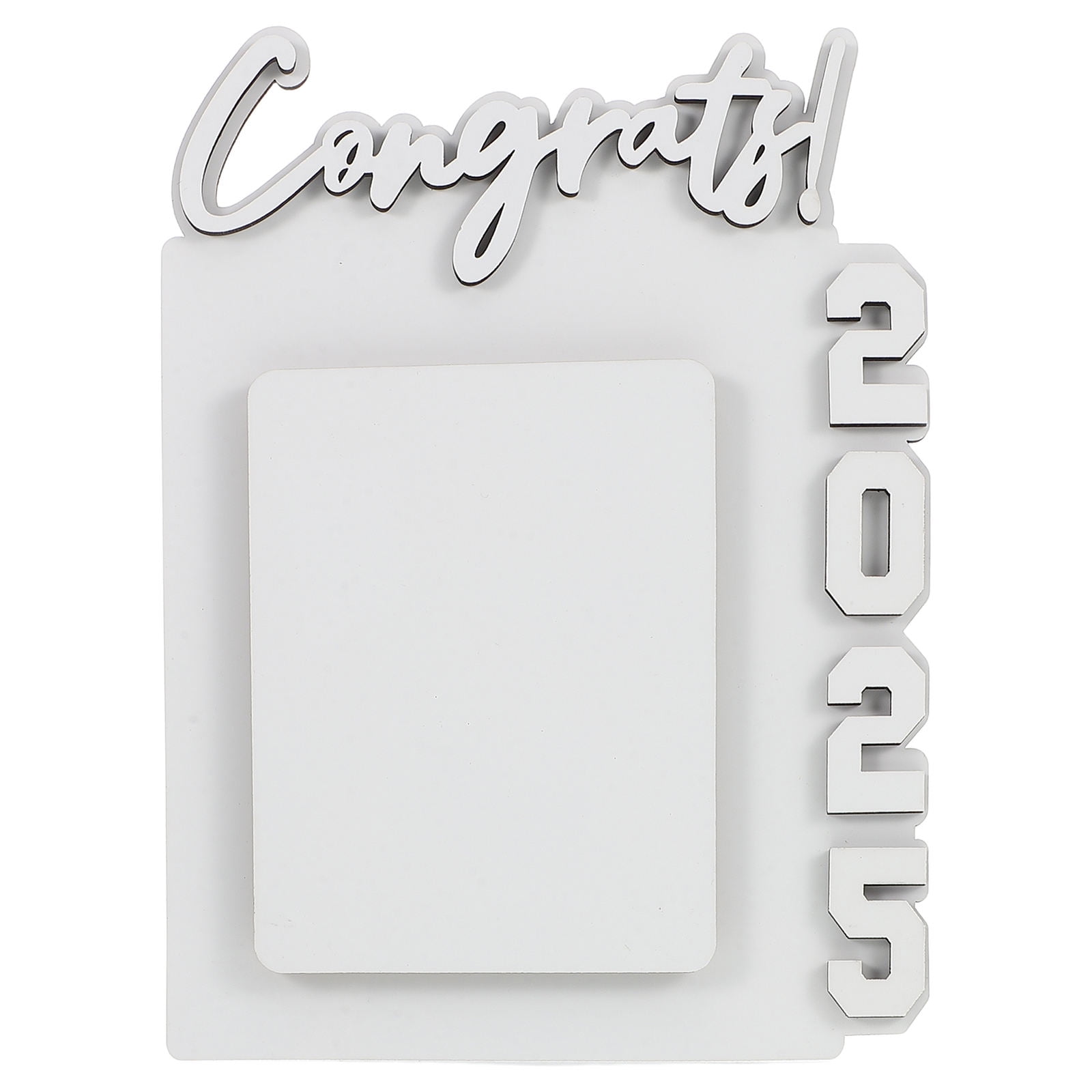 WHAMVOX Creative DIY Sublimation Wood Frame for Graduation Decor White ...