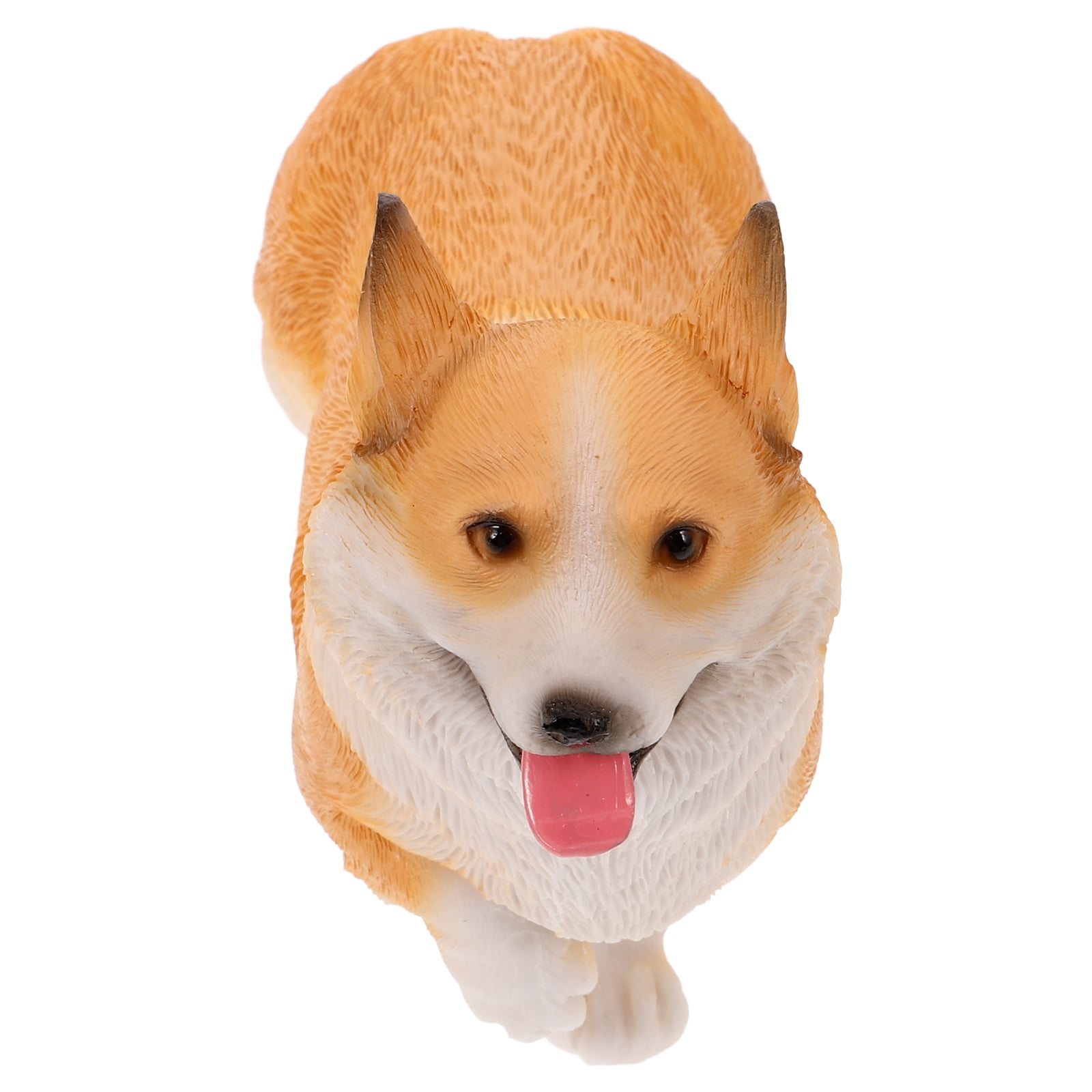 Worgeous Dog Figurine Realistic Animal Model Lifelike Corgi Dog Statue ...