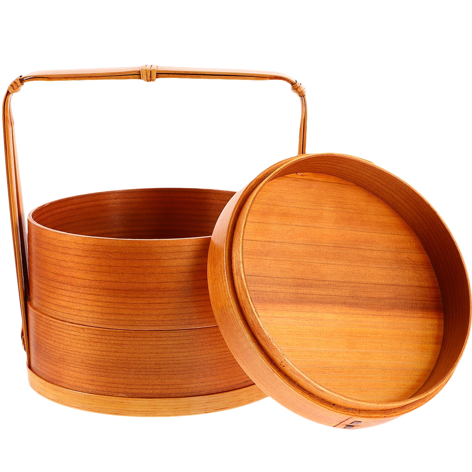 CIMAXIC Retro Style W gorgeous Double Layer Multi Compartment Food ...