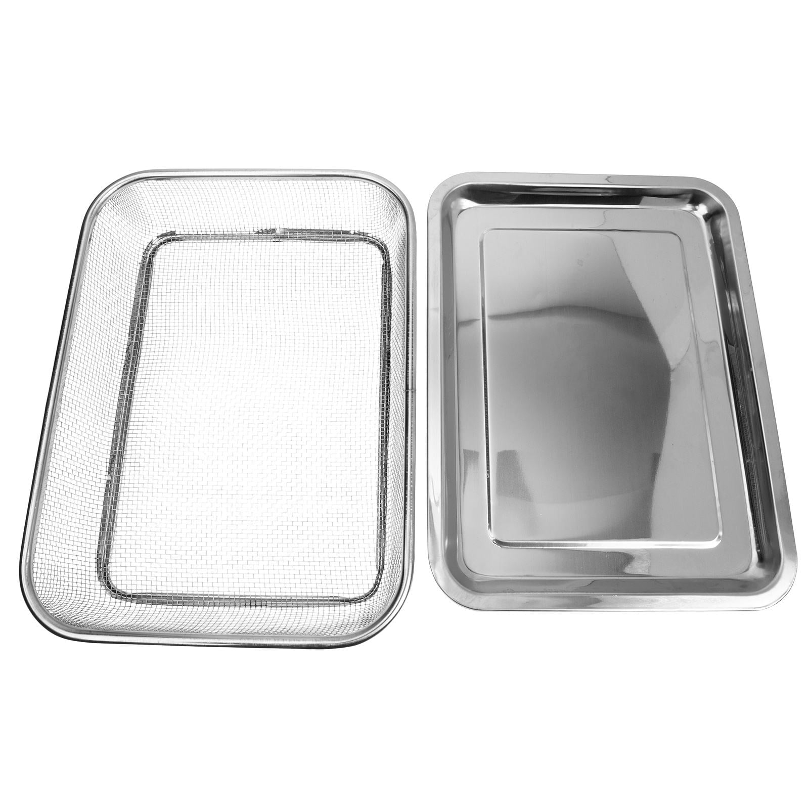 Milisten Rectangular Food Strainer Stainless Steel 1 Set 13.95X10.41X0 ...