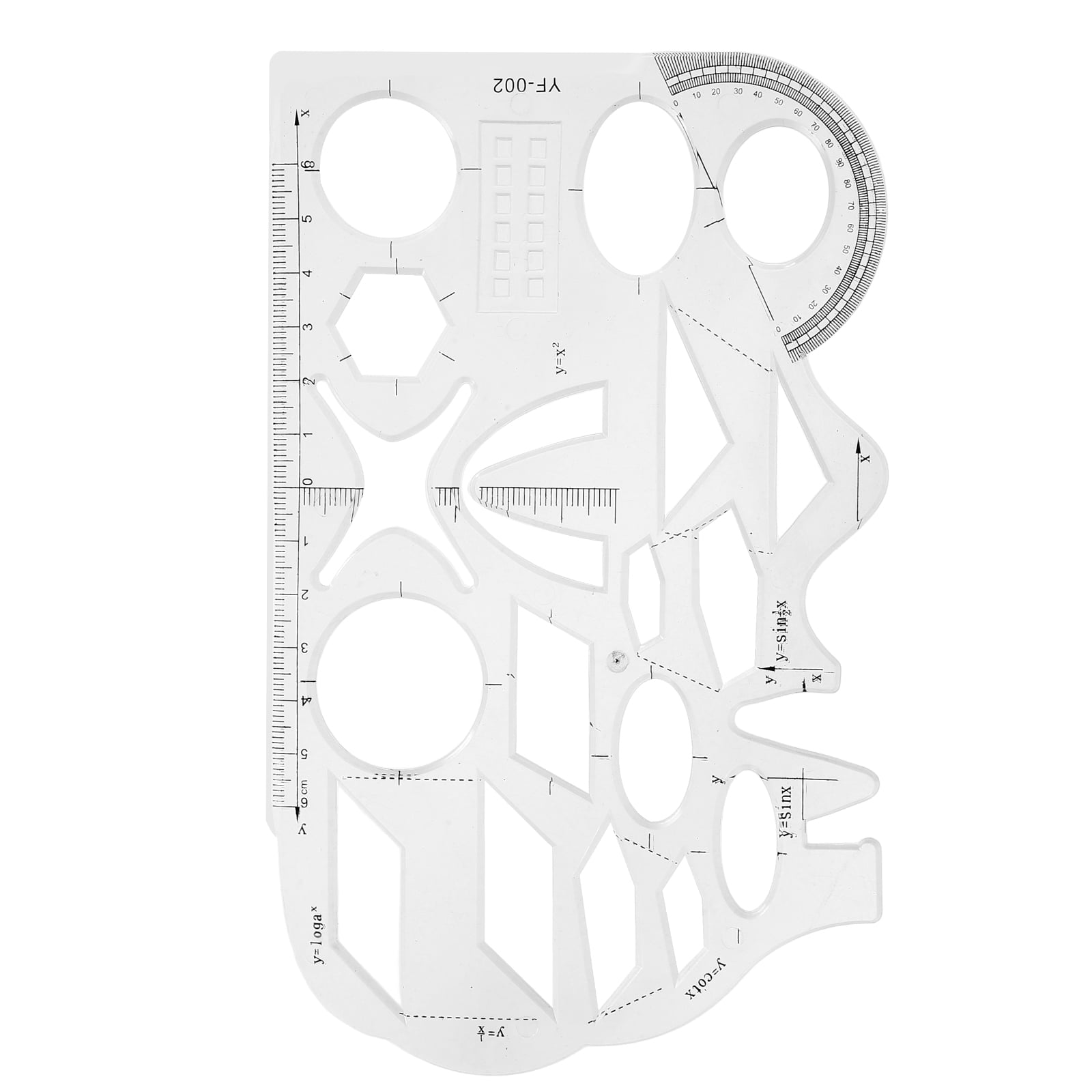 Worgeous Drawing Stencil Geometric Drawing Measuring Template Stencil ...