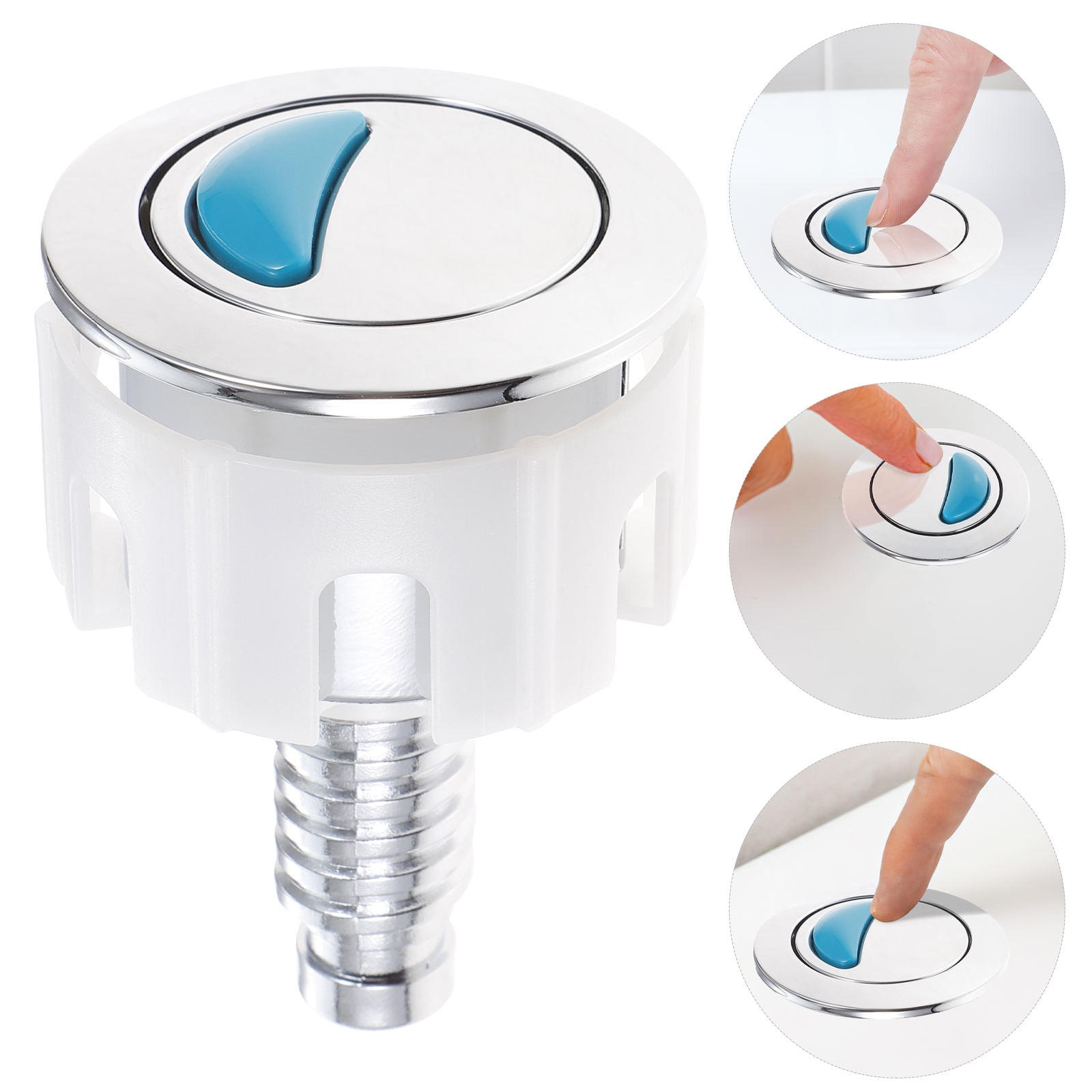 Masteelf Dual Flush Toilet Push Button for Toilet Tank Repair Silver ...