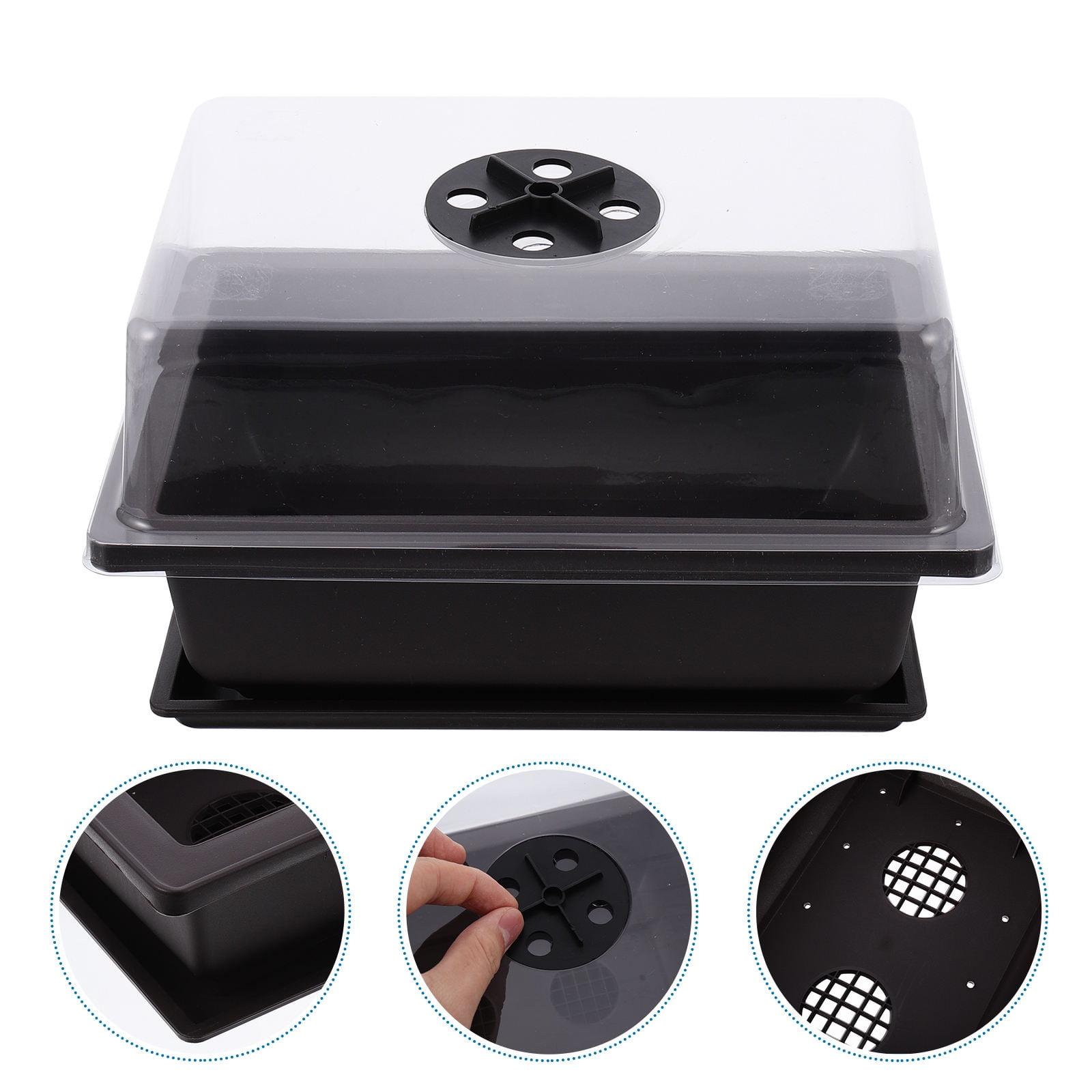 Worgeous Durable Black Plant Germination Tray for Seedlings with ...
