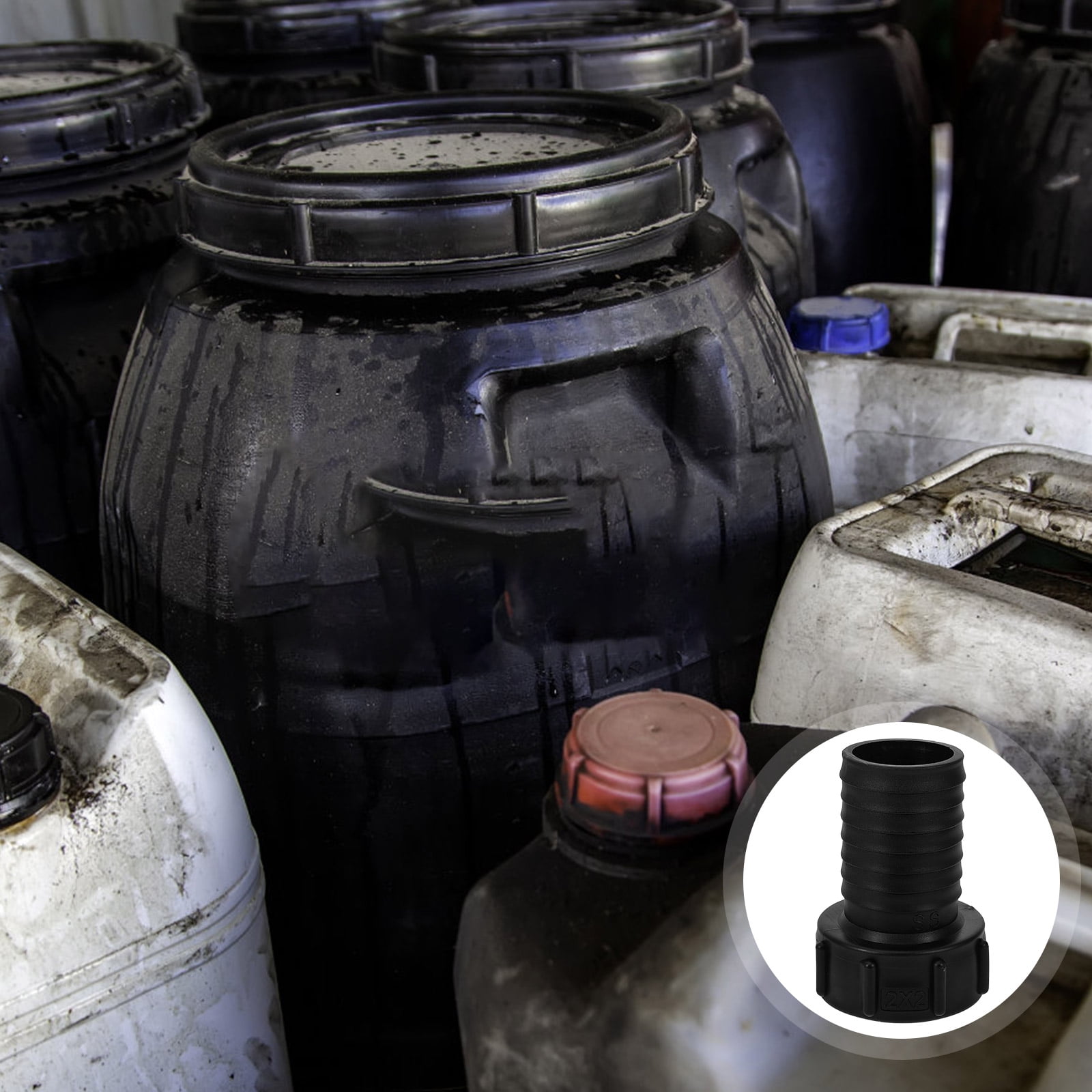 Worgeous Durable Black Plastic Tote Tank Connector for Tent Use IBC ...
