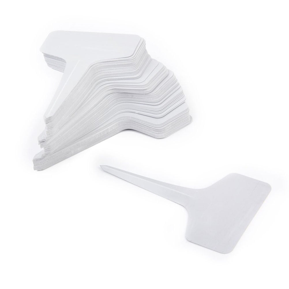 RENACLIPY Plastic garden labels T-type Tags Markers White Reusable ...