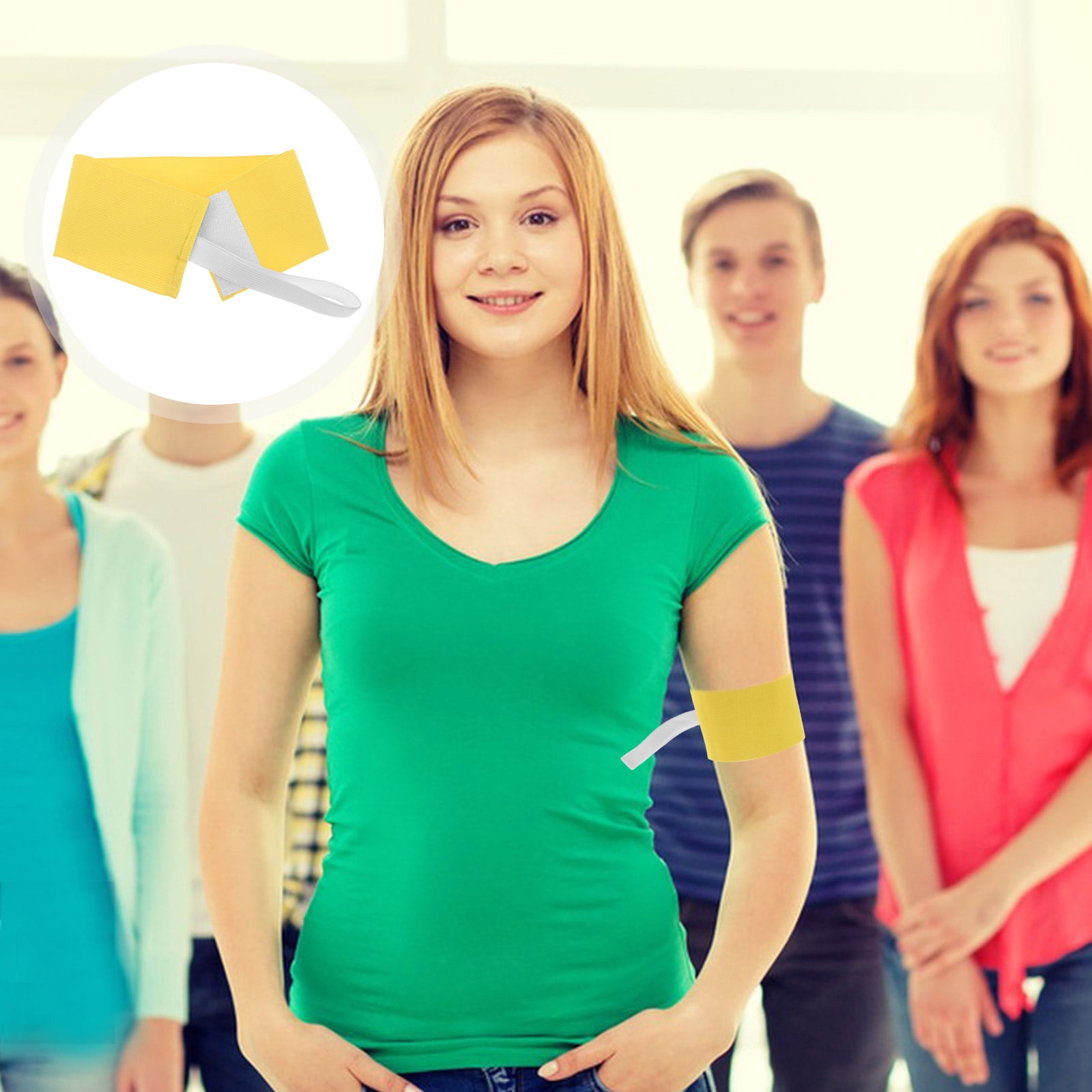 Worgeous Elastic Adjustable Captain Armband For Soccer Reflective Solid ...