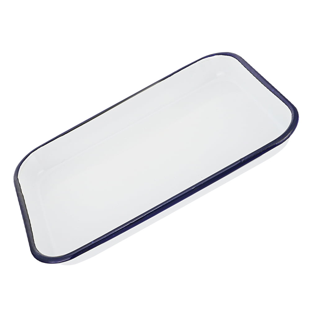 Worgeous Enamel Square Plate Laboratory Storage Tray Enamel Tray Enamel ...