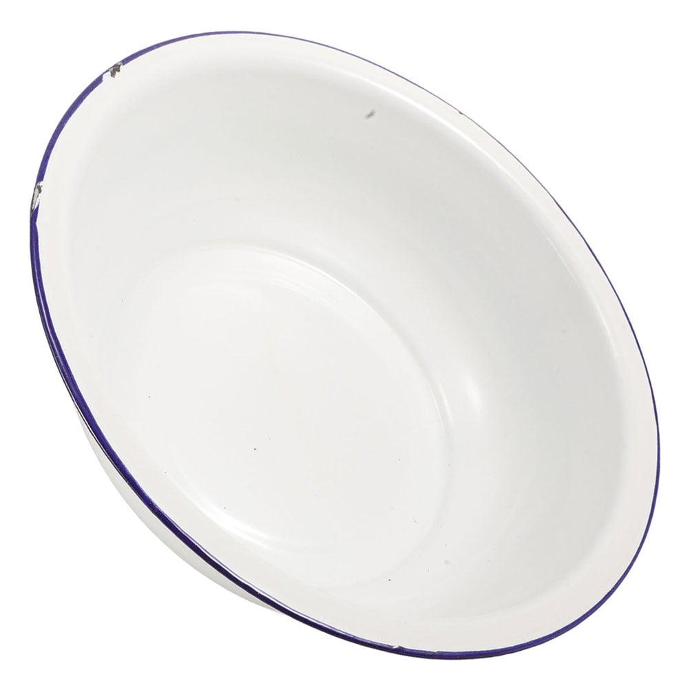 Worgeous Enamel Wash Basin Enamel Mixing Bowl 32cm Foot Soaking Basin ...