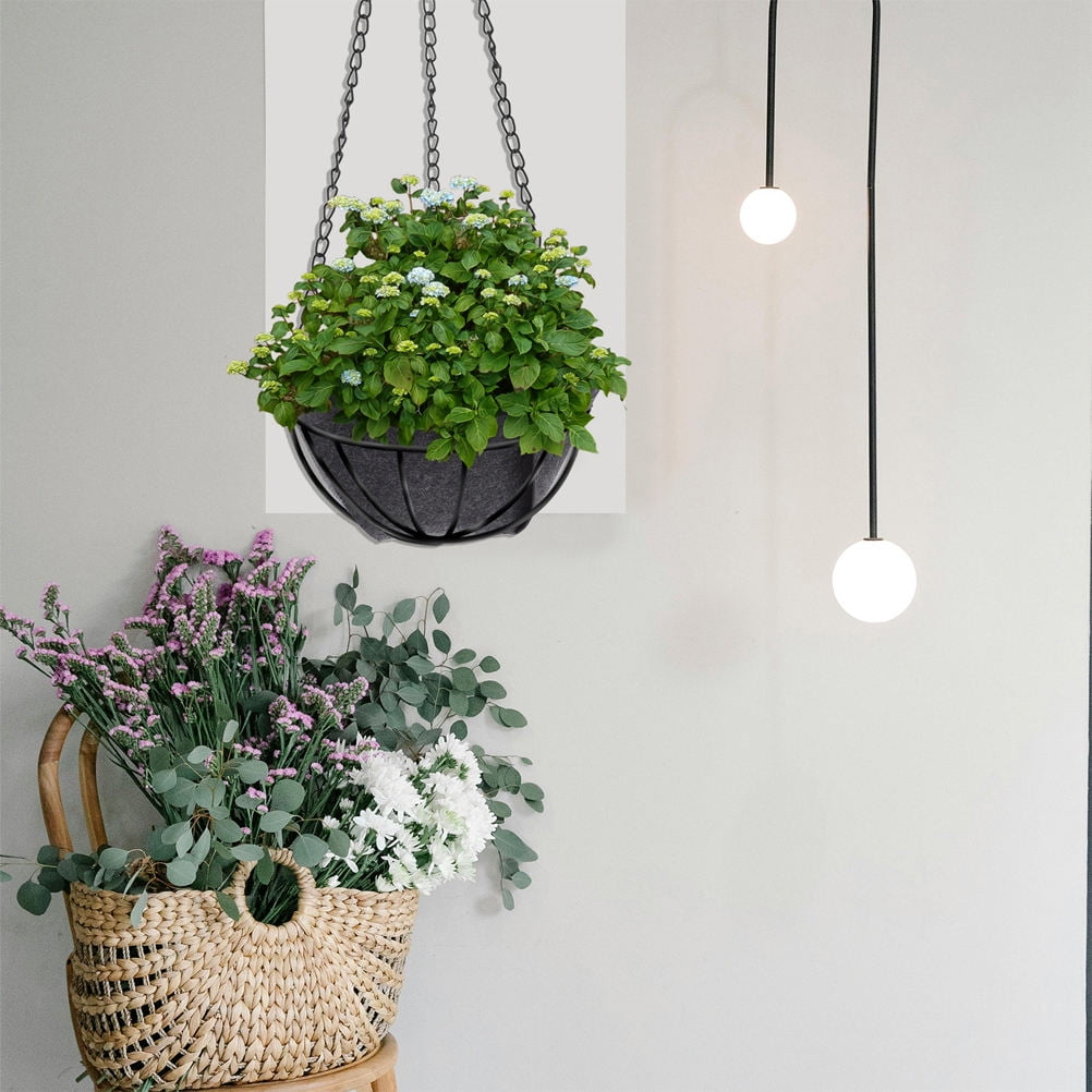 Worgeous Felt Hanging Basket Liners Round Planter Insert Easy To ...
