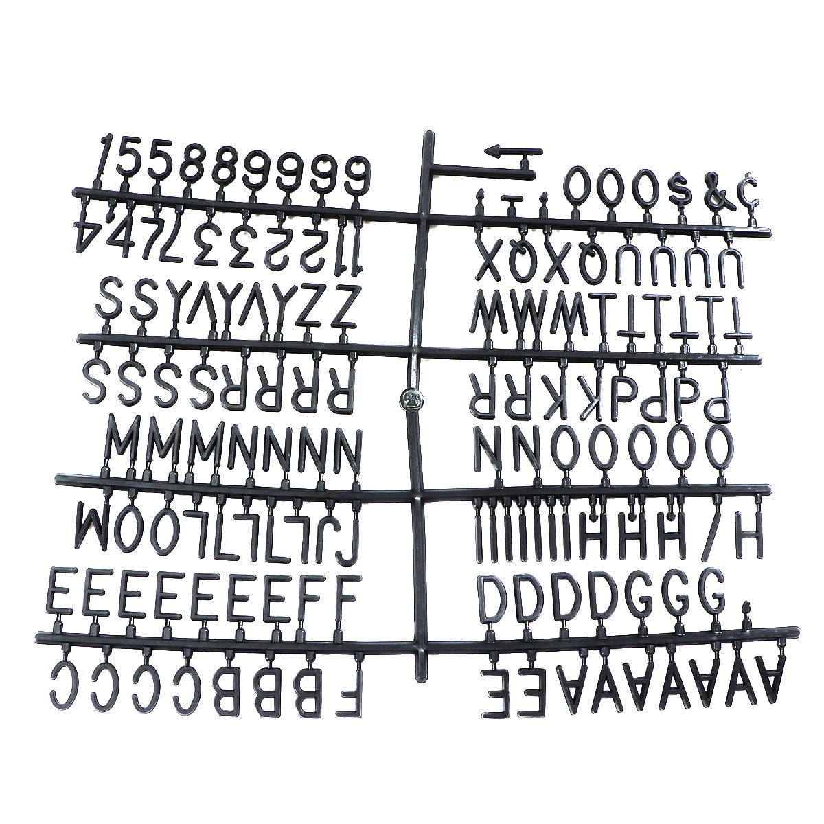 Worgeous Felt Plastic Letter Board Poster Letters Announcement Black ...
