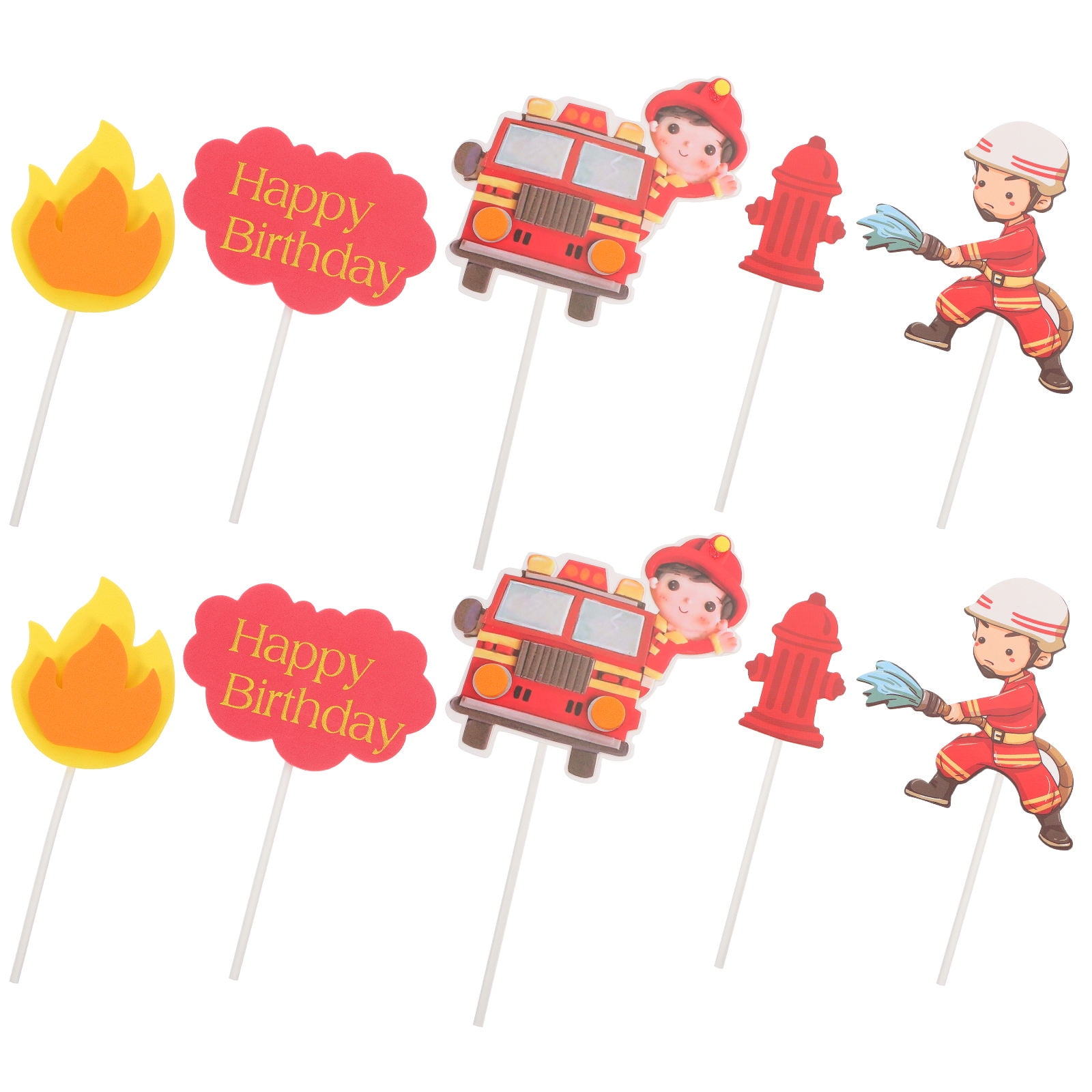 Worgeous Firefighter Cake Topper for Birthday Decor Made of EVA Red ...