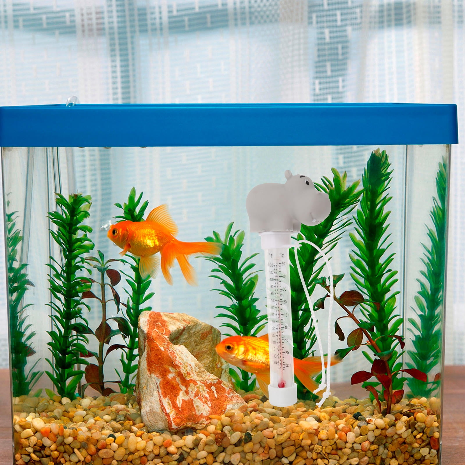 Worgeous Floating Aquarium Thermometer Hippo Theme Water Temperature ...