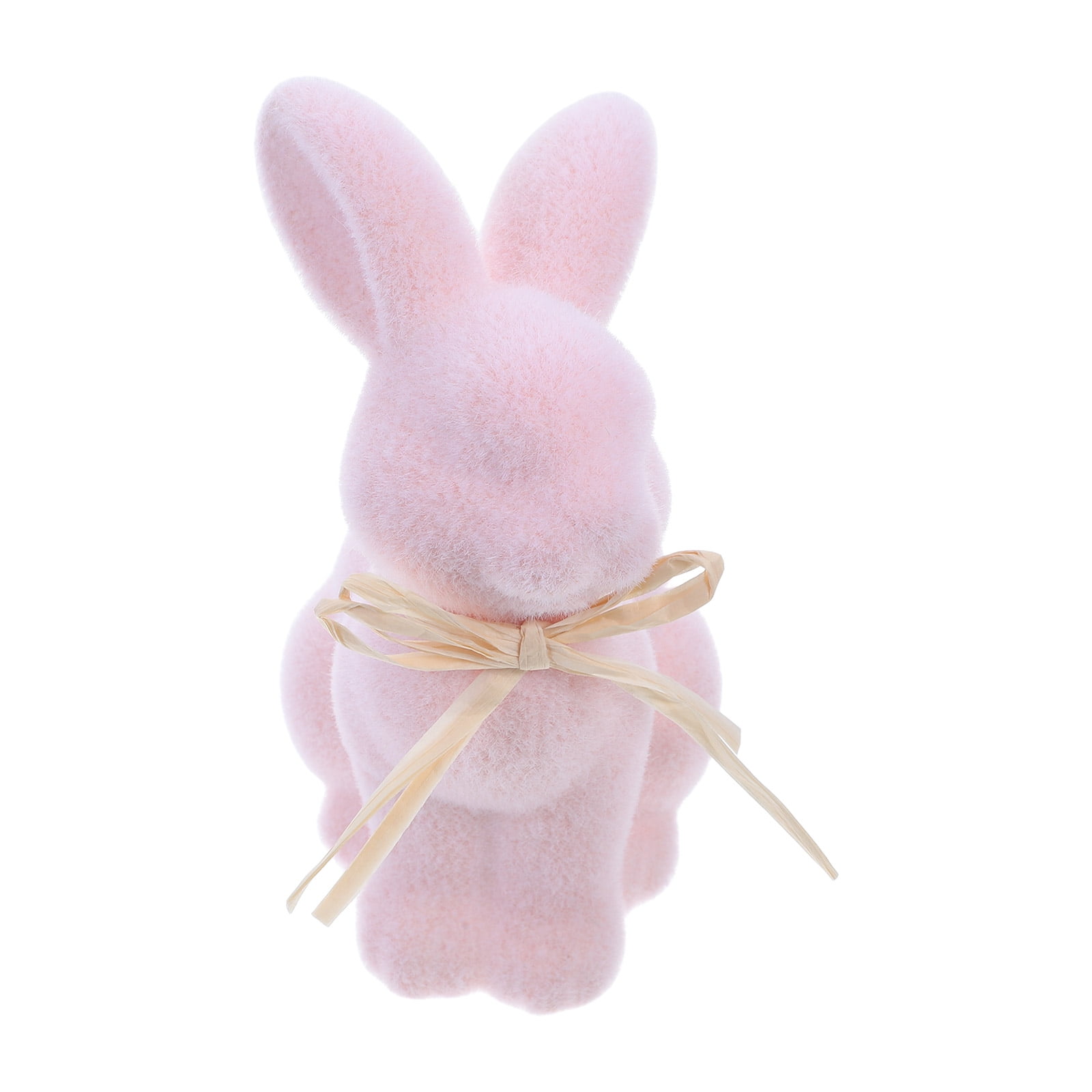 Worgeous Flocked Bunny Rabbit Ornament Artificial Rabbit Figurine Bunny ...