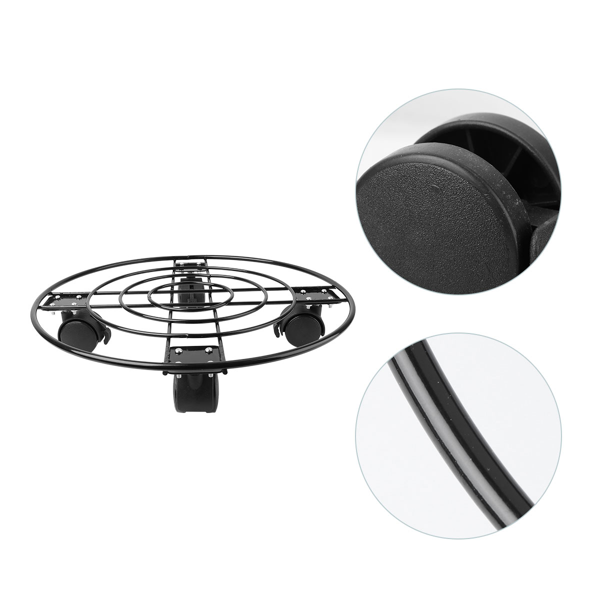 Worgeous Flowerpot Storage Rack Metal Black For Heavy Plants 1Pcs 12 ...