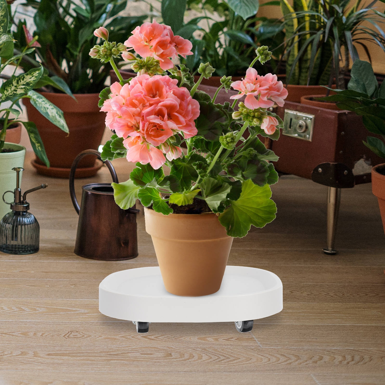 Worgeous Flower Pot Tray Plant with Wheels Stands Planter Pots for ...