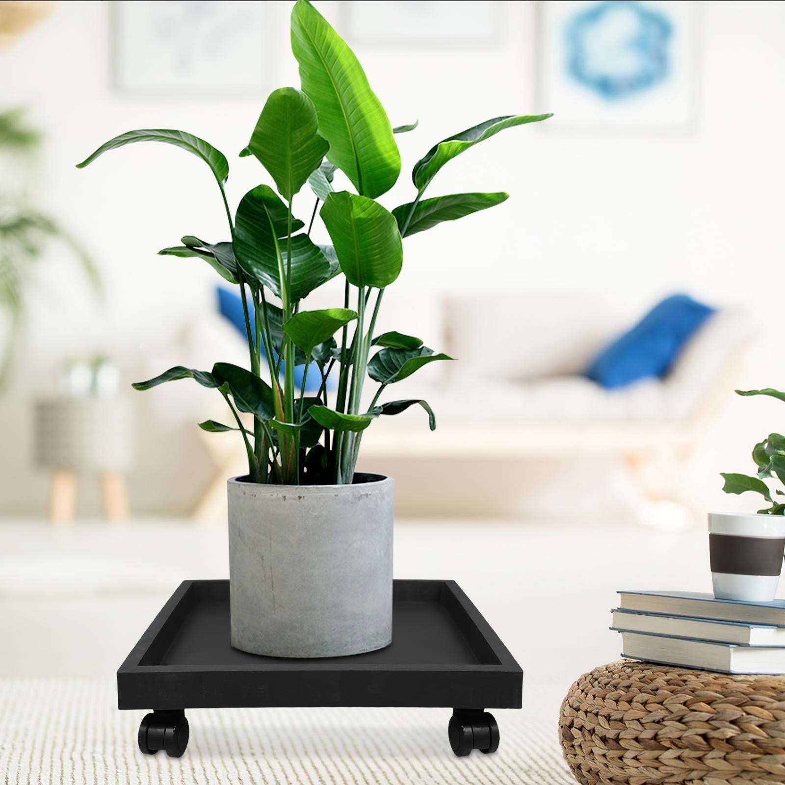 Worgeous Flower Pot Tray Wheeled Plant with Wheels Holder Planter ...