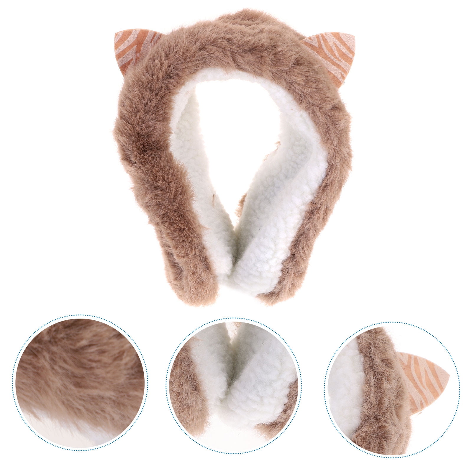 Worgeous Fluffy Ear Muffs Cat Ears Cat Ear Earmuffs Plush Ear Muffs ...