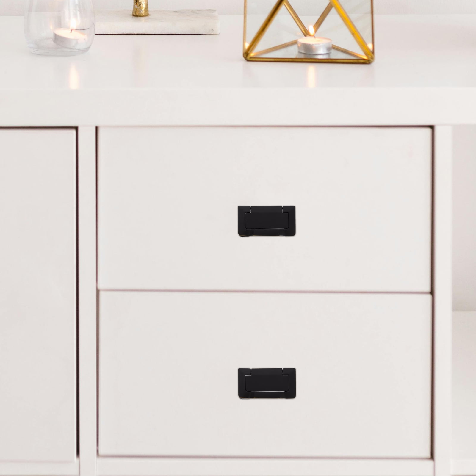 Worgeous Flush Pull Ring Handle Zinc Alloy Hidden Drawer Pulls For ...