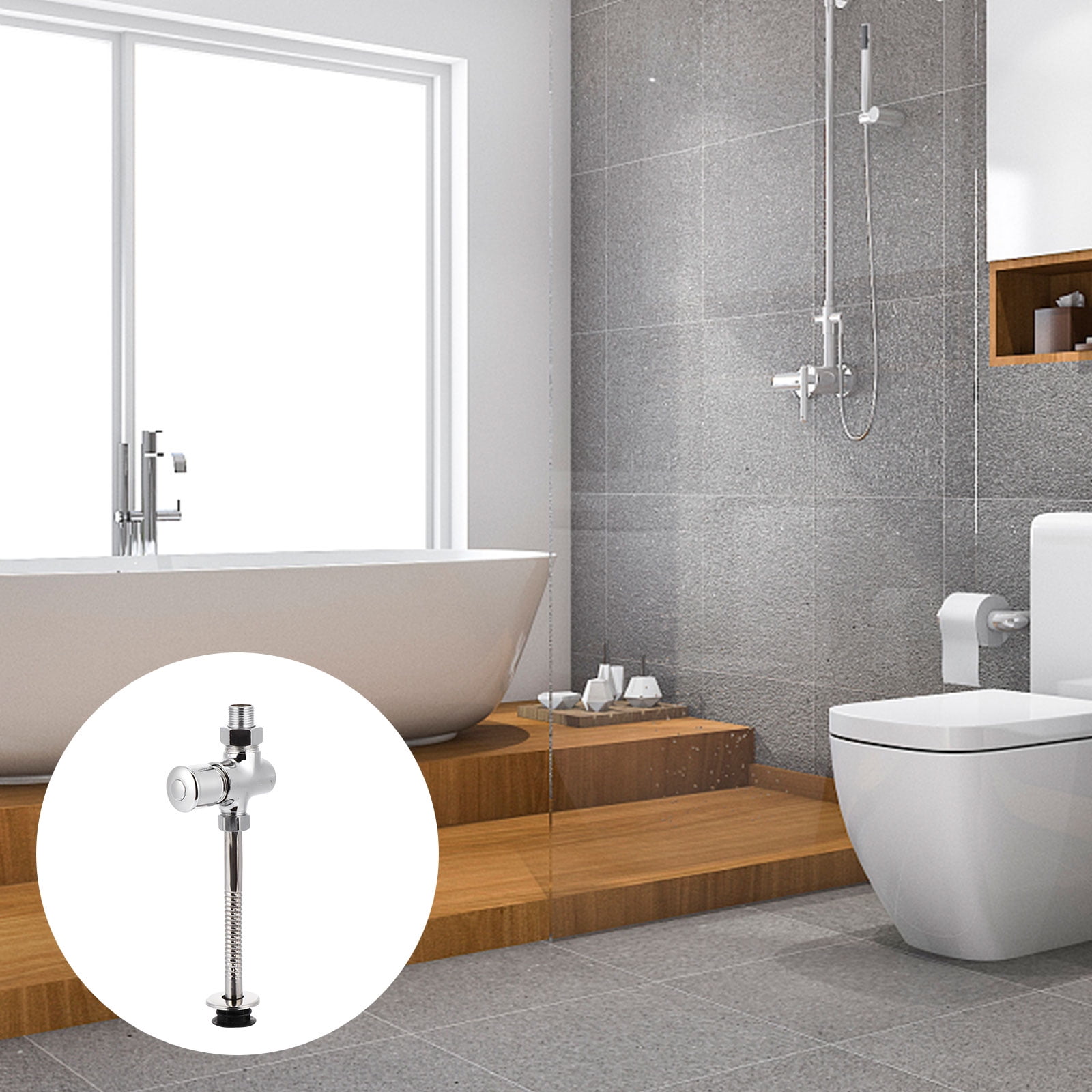 Worgeous Flush Valve Urinal Valves Automatic Silver - Walmart.com