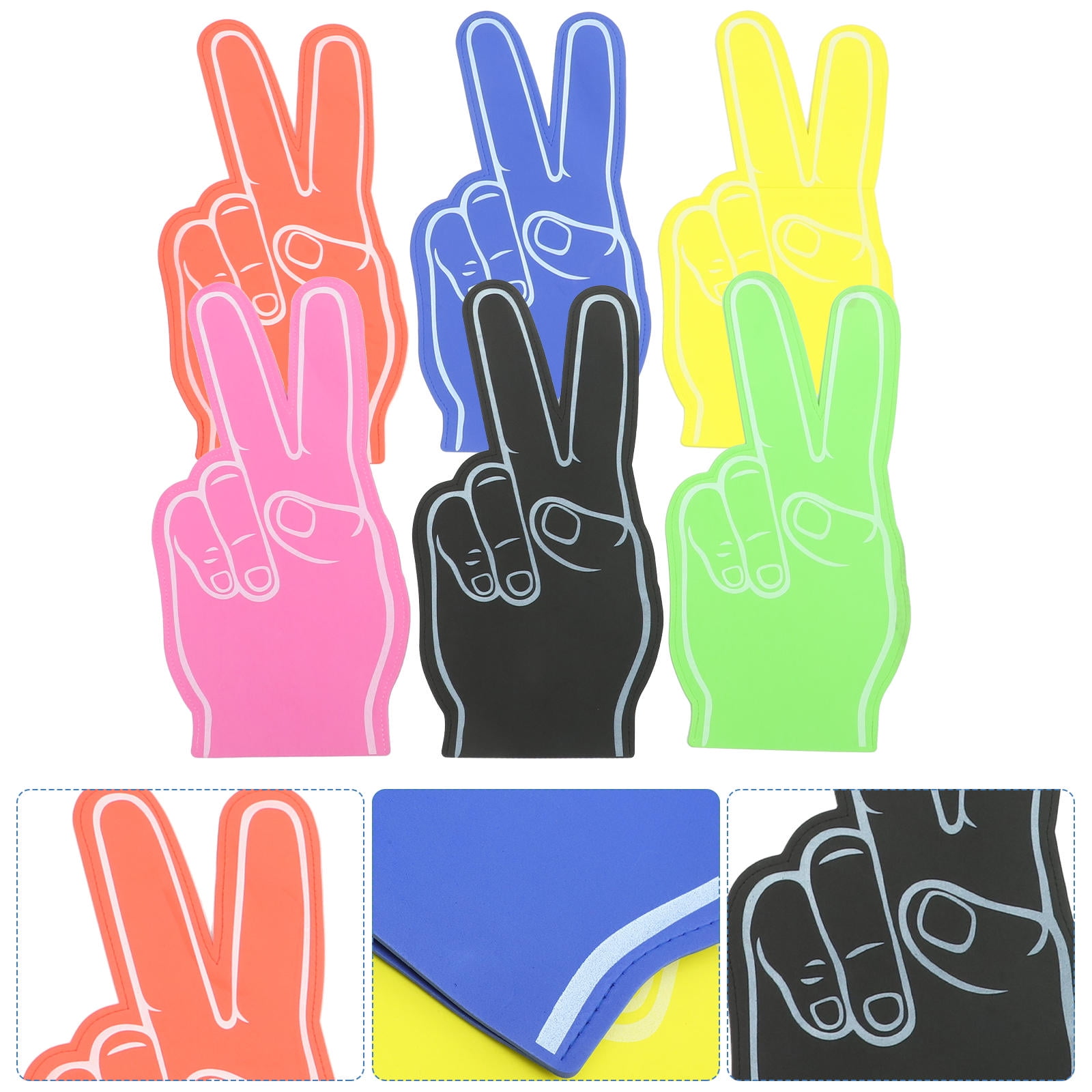 Worgeous Foam Fingers for Cheerleading Props Party Supplies EVA ...