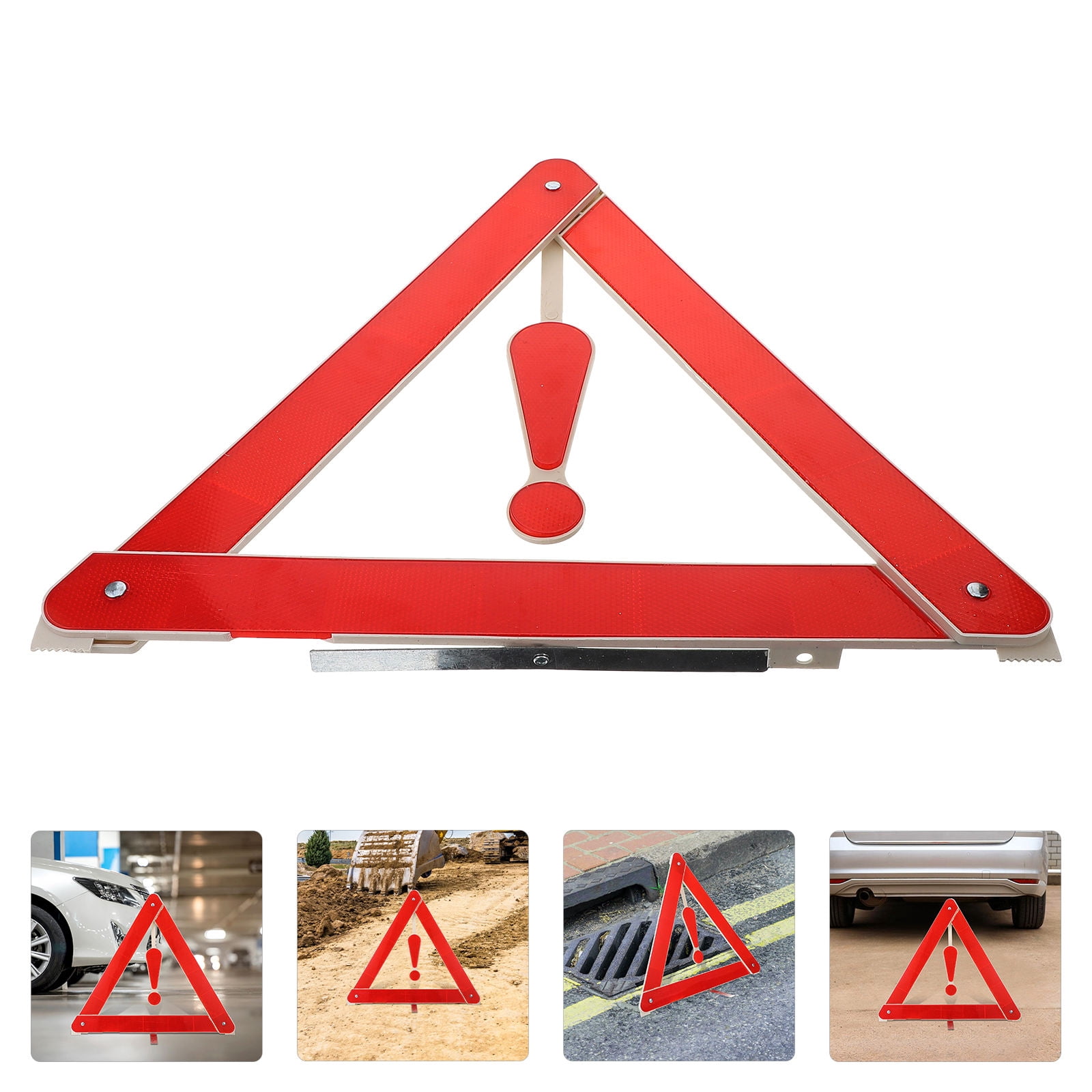 Worgeous Foldable Safety Triangle Warning Sign for Car Use with Durable ...