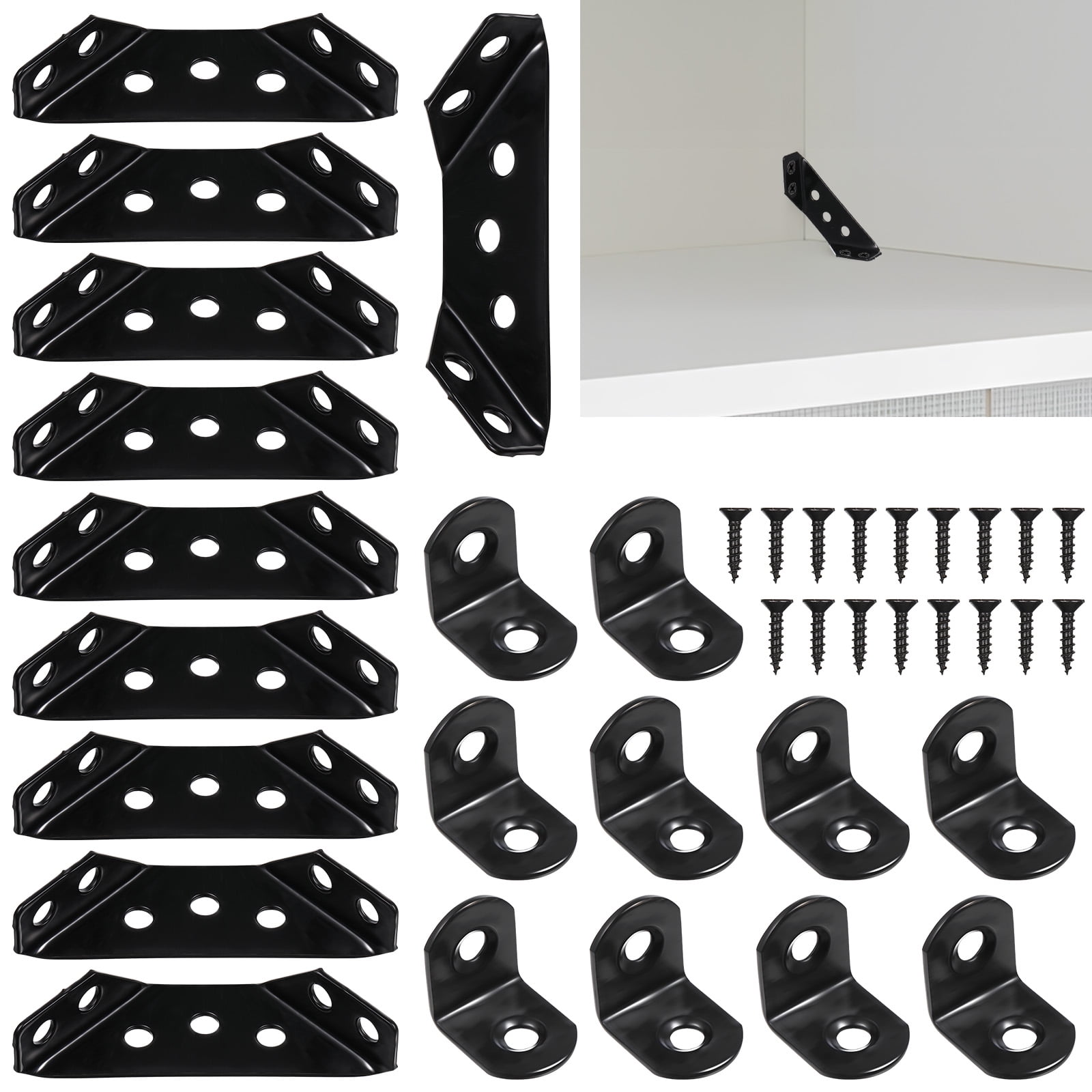 Worgeous Furniture Corner Connector Shelf Brackets Heavy Duty Platform ...