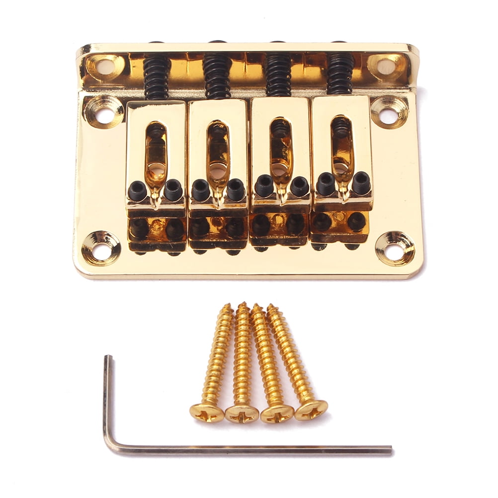 Worgeous GA906 Metal 4 String Bass Bridge Vintage Style Bridge for ...