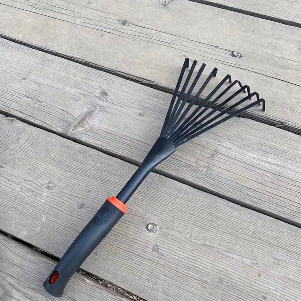 Raindrops Leaf Rake Heavy Duty Black 1Set Professional Gardening Tool ...